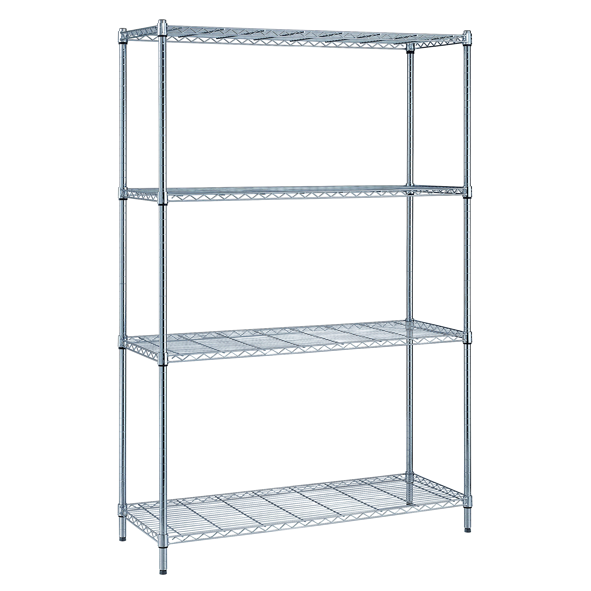 Quantum Storage, Chrome Consumer Grade 4-tier Wire Shelving Unit ...