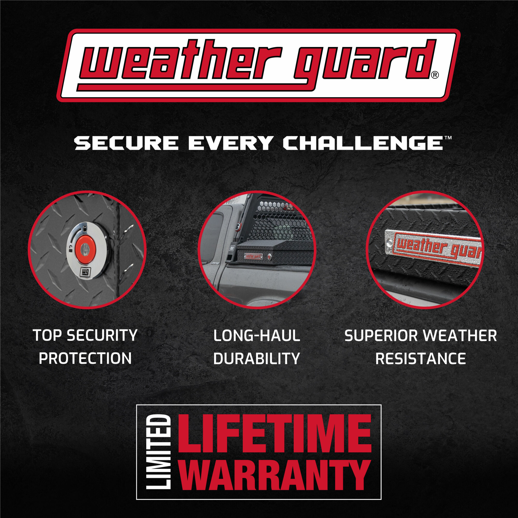 Weather Guard 72in. Saddle Truck Box, Gloss Black, Model# 127-5-04 ...