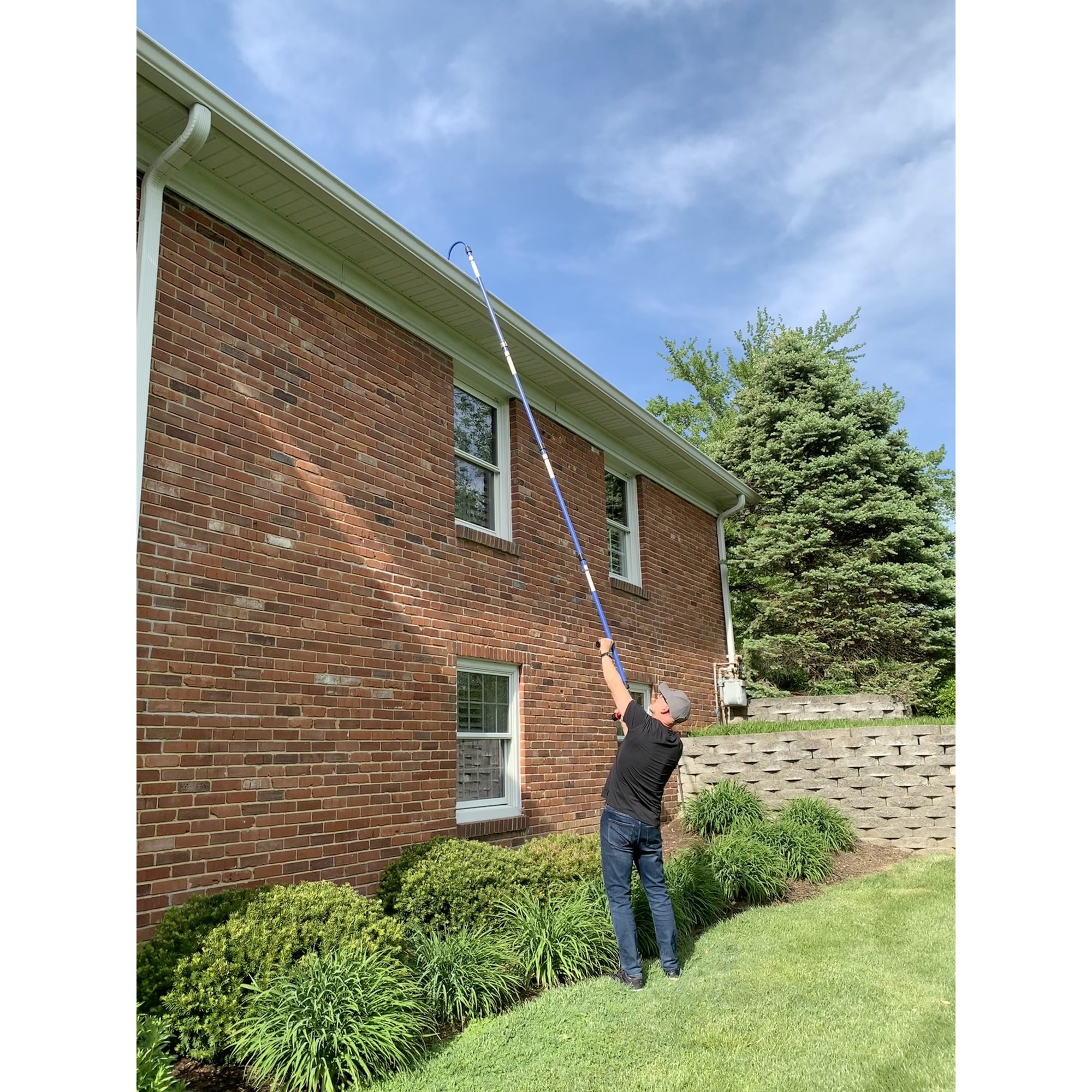 Gardus, Rotary Gutter Cleaning System, Length 6 ft, Material Plastic ...