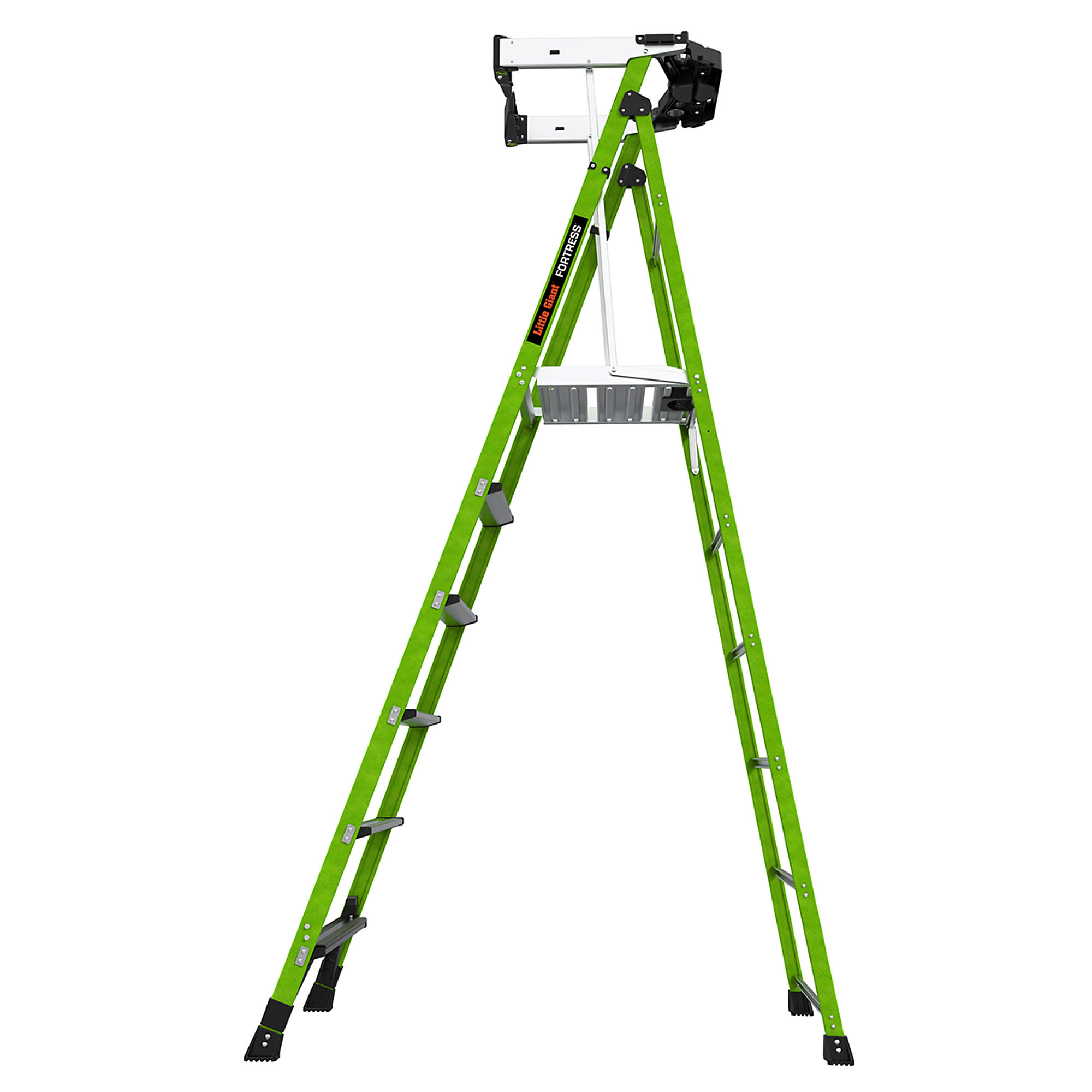 Little Giant Ladder, FORTRESS 6ft. Fiberglass Platform Ladder, Height 6 ...