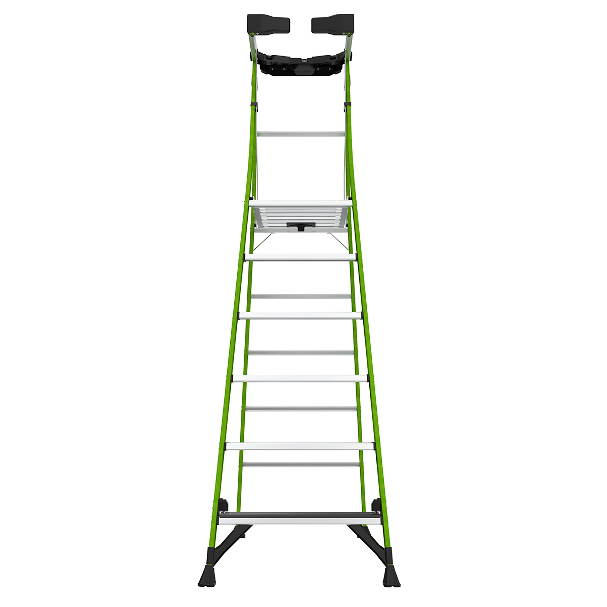 Little Giant Ladder, FORTRESS 6ft. Fiberglass Platform Ladder, Height 6 ...