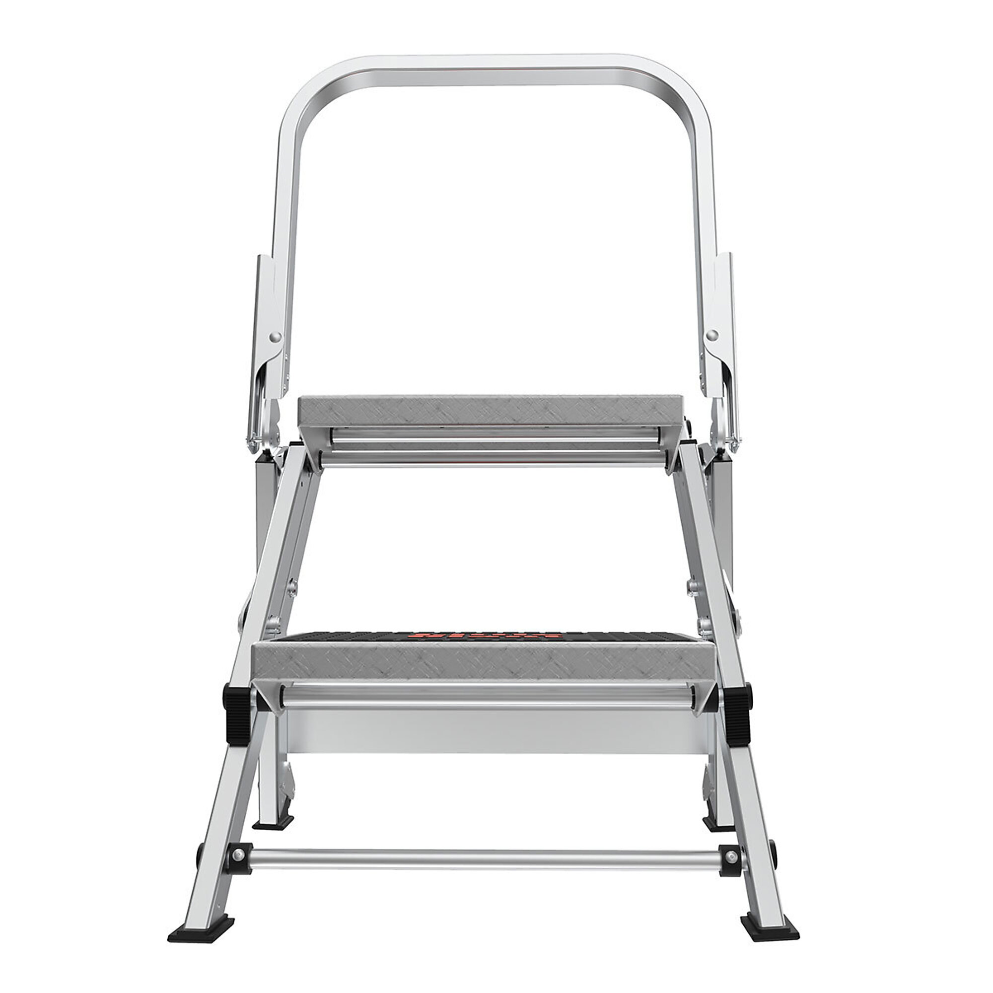 Little Giant Ladder, SAFETY STEP 2-Step 300 lb Alum Step Stool Handrail ...