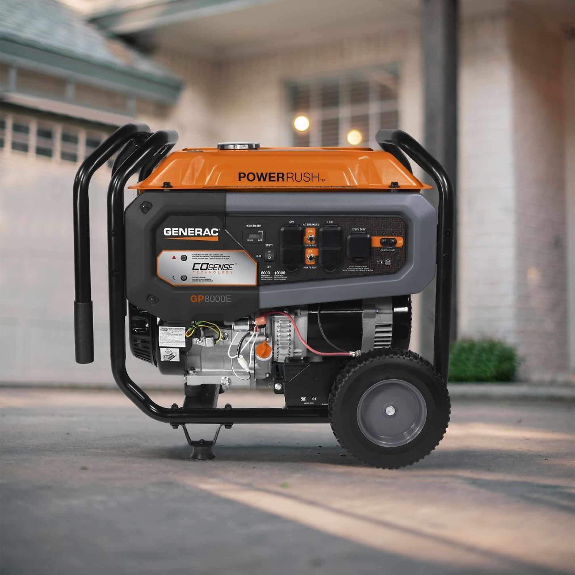 Generac, Portable Generator, Surge Watts 10000 Rated Watts 8000 Voltage ...