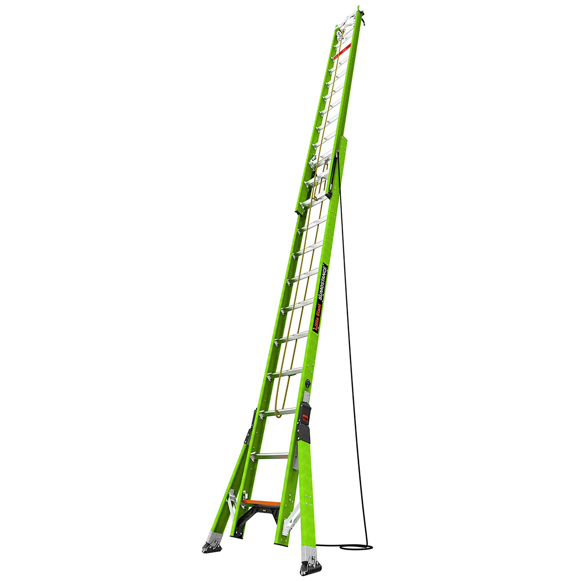 Little Giant Ladder, SUMOSTANCE 24 Ext Ladder GC Hooks Vbar Safety Line ...