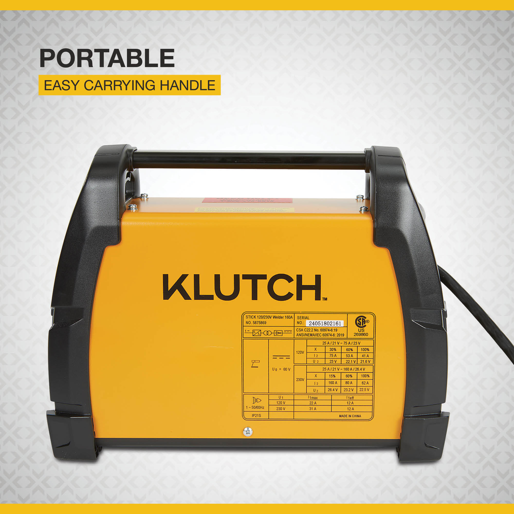 Klutch Dual-Voltage Stick Welder with Inverter Technology, 120/230 ...