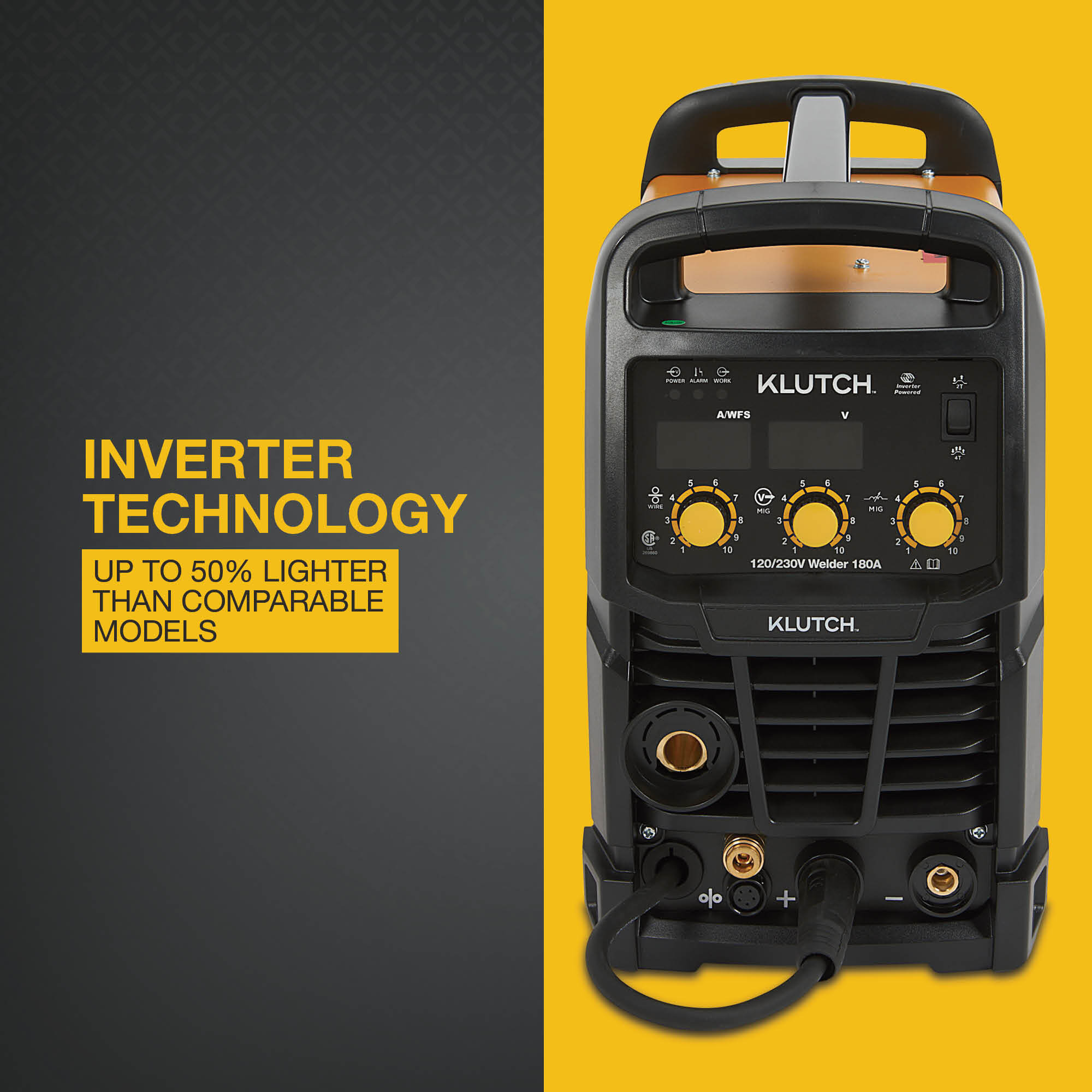 Klutch Dual-Voltage MIG/Flux-Core Welder with Inverter Technology, 120/ ...