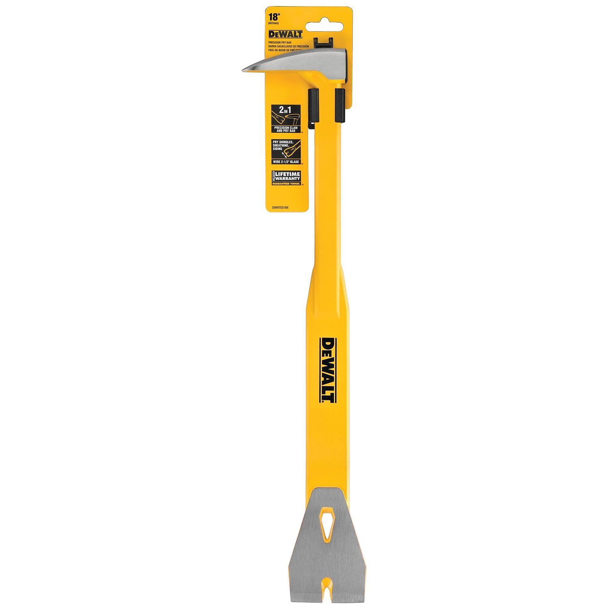 DEWALT, 457mm | 18in. Precision Pry Bar, Material Steel, Tool Length 18 ...