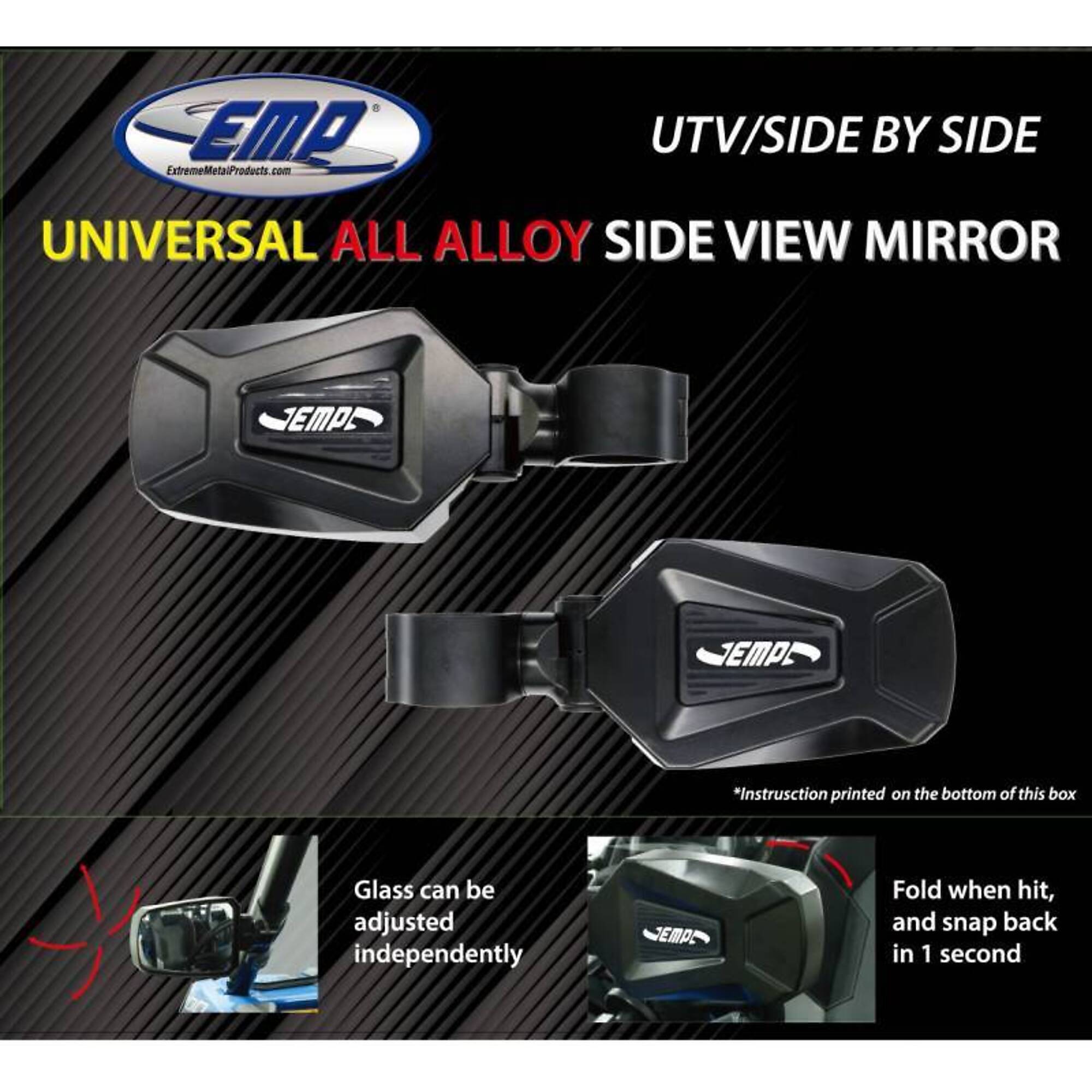 Extreme Metal Products, Smack Back Buggy Mirrors-1-3.4in., Model# 14057 ...