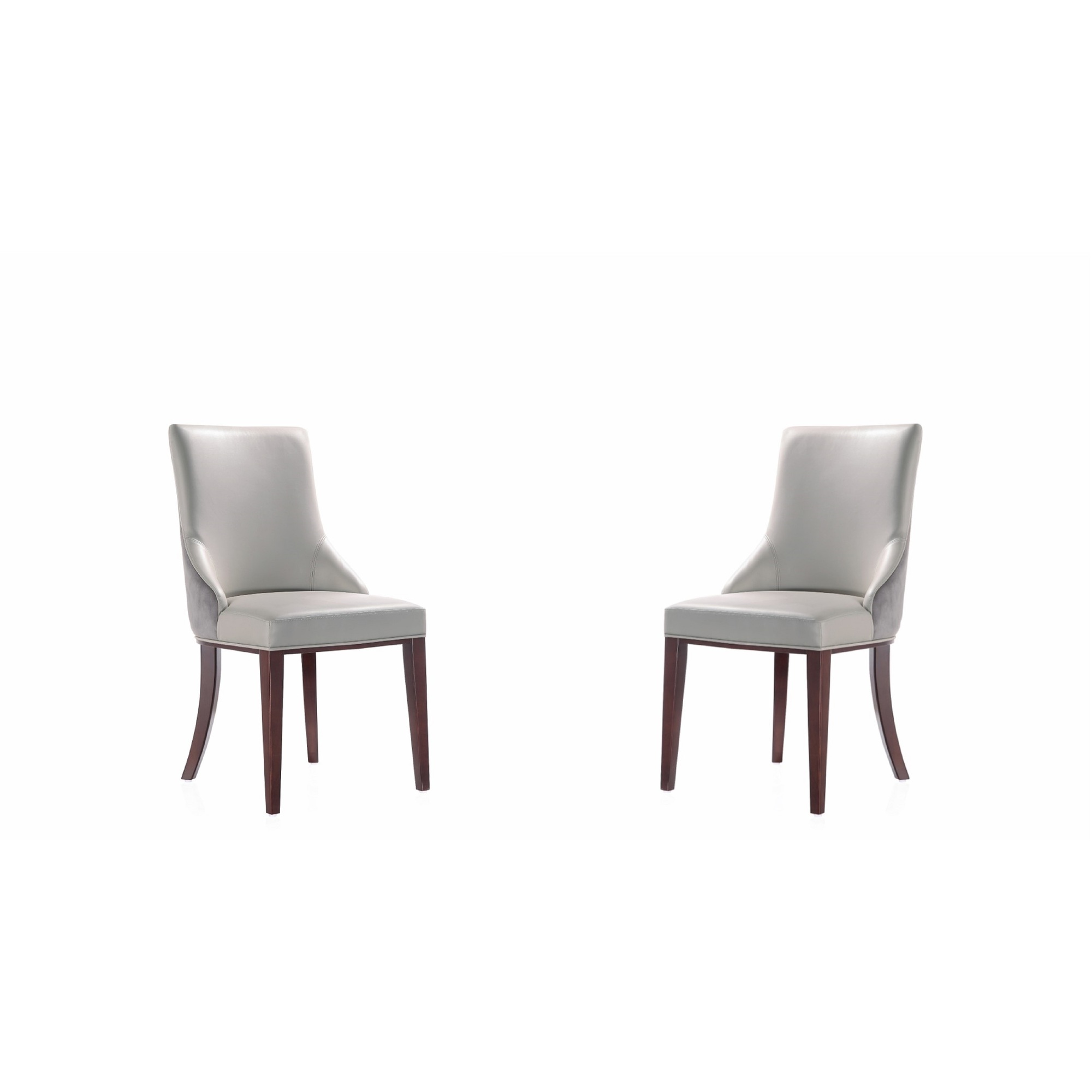 Manhattan Comfort, Shubert Modern Upholstered Chair in Lt Grey 2-Set ...