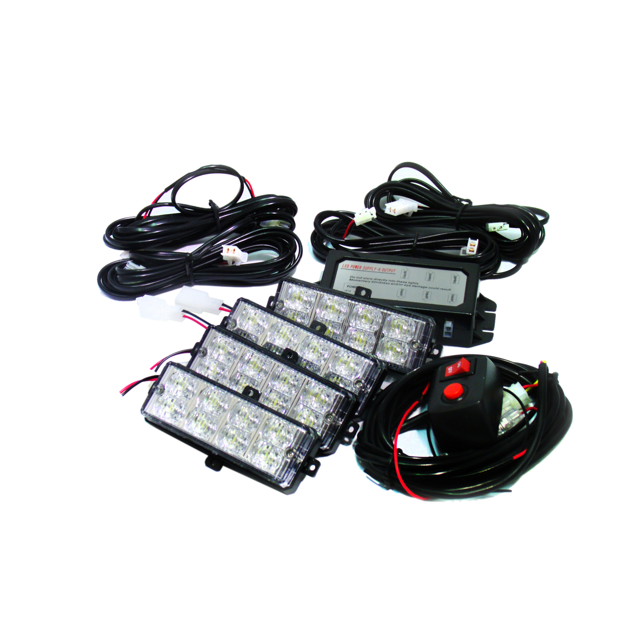 Race Sport Lighting, 4-LED Grille Strobe Light Kit - Blue, Light Type ...