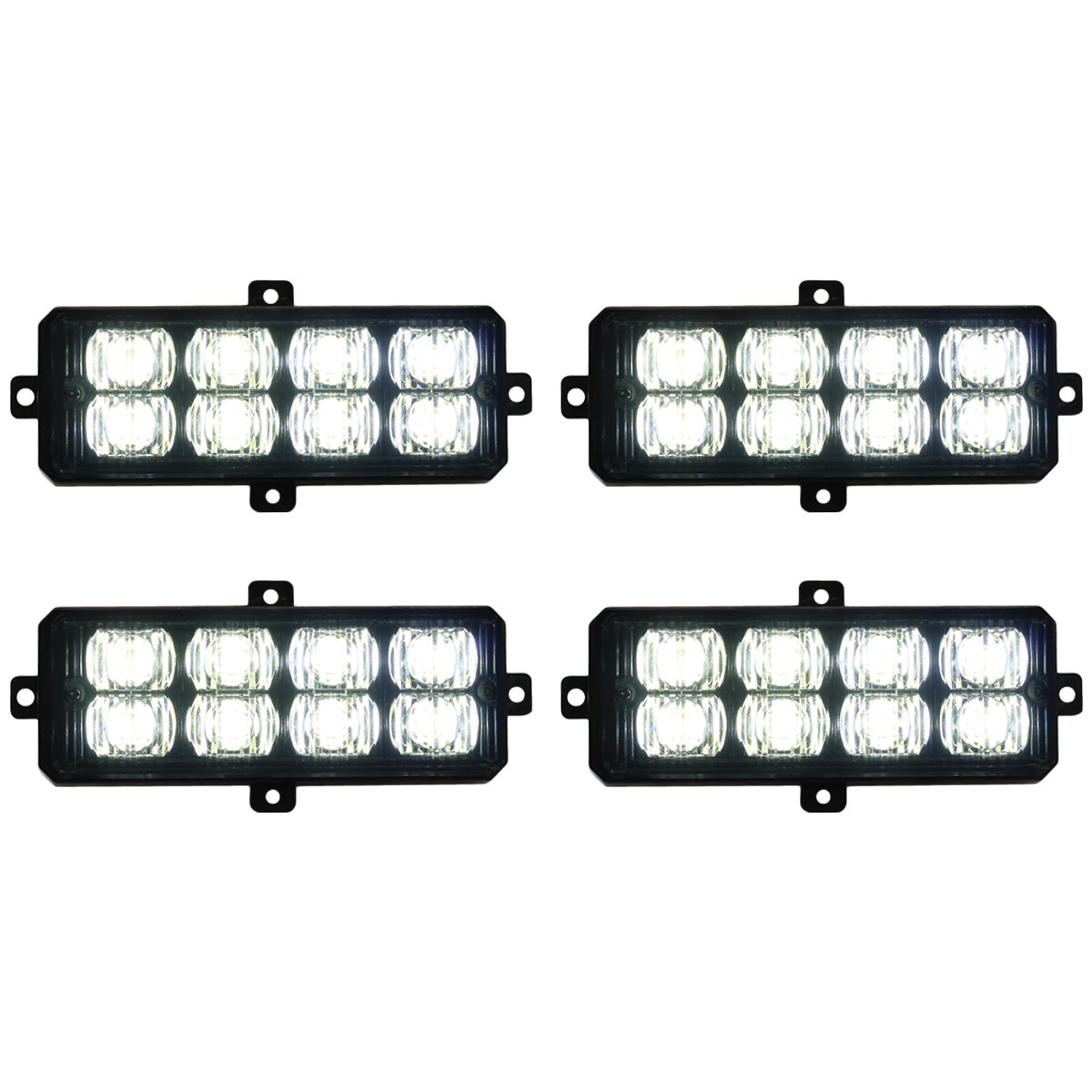 Race Sport Lighting, Bolt-On 4-LED Grille Strobe Light Kit - White ...