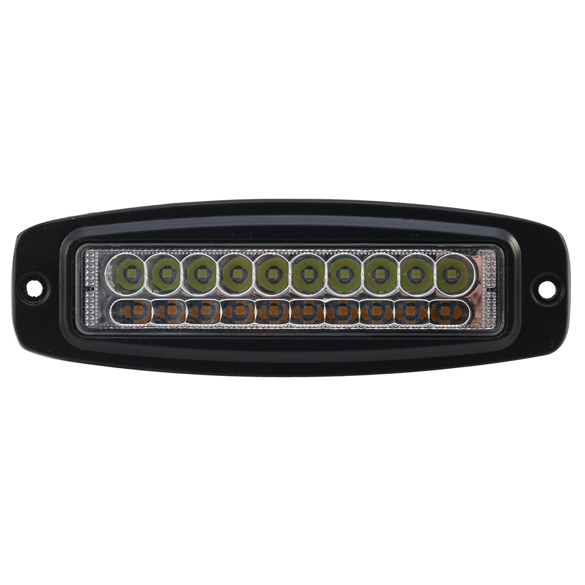 Race Sport Lighting, Flush Mount 2-Row LED Aux Work Light White/Amber ...