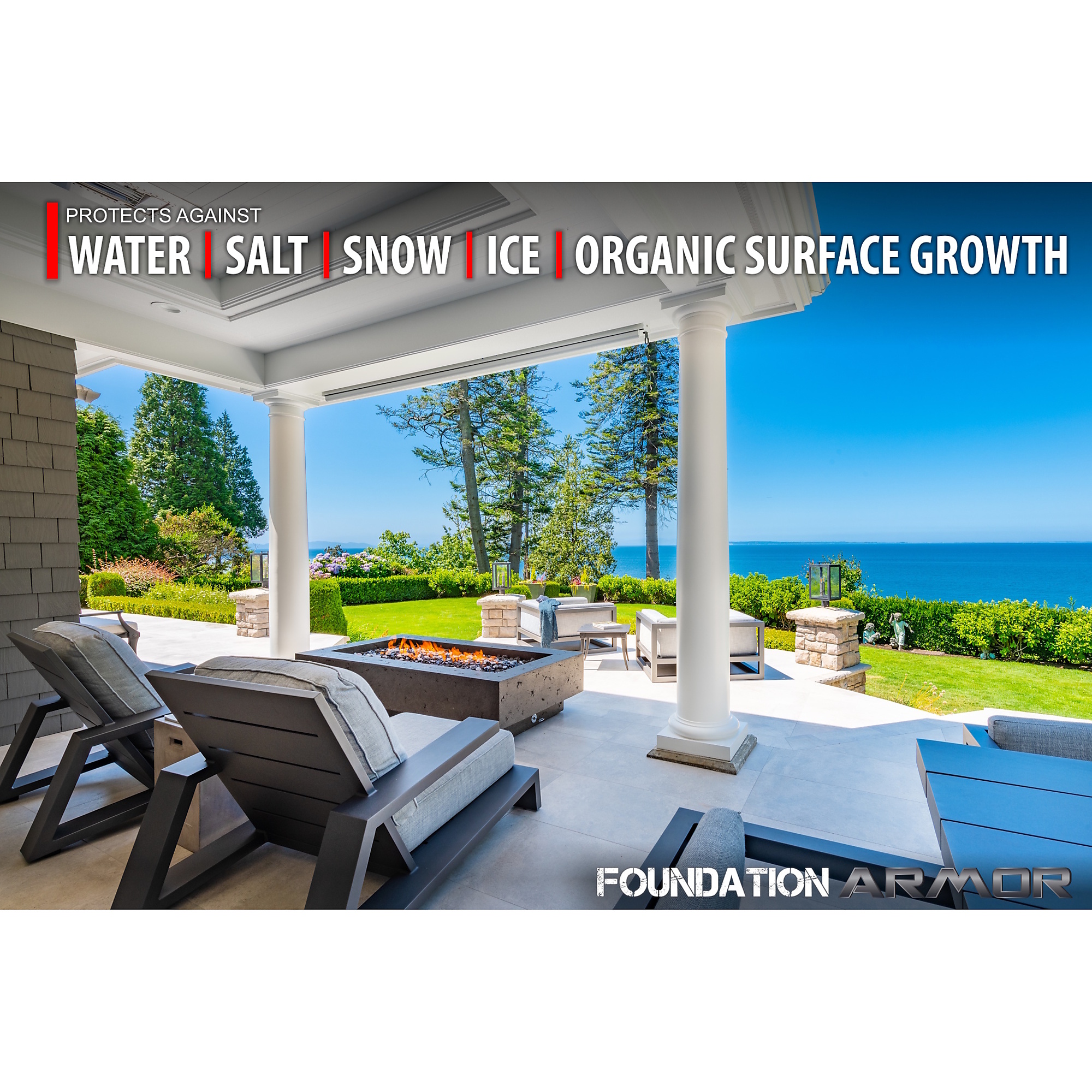 Foundation Armor, Water Repellent Concrete Sealer for White Concrete ...