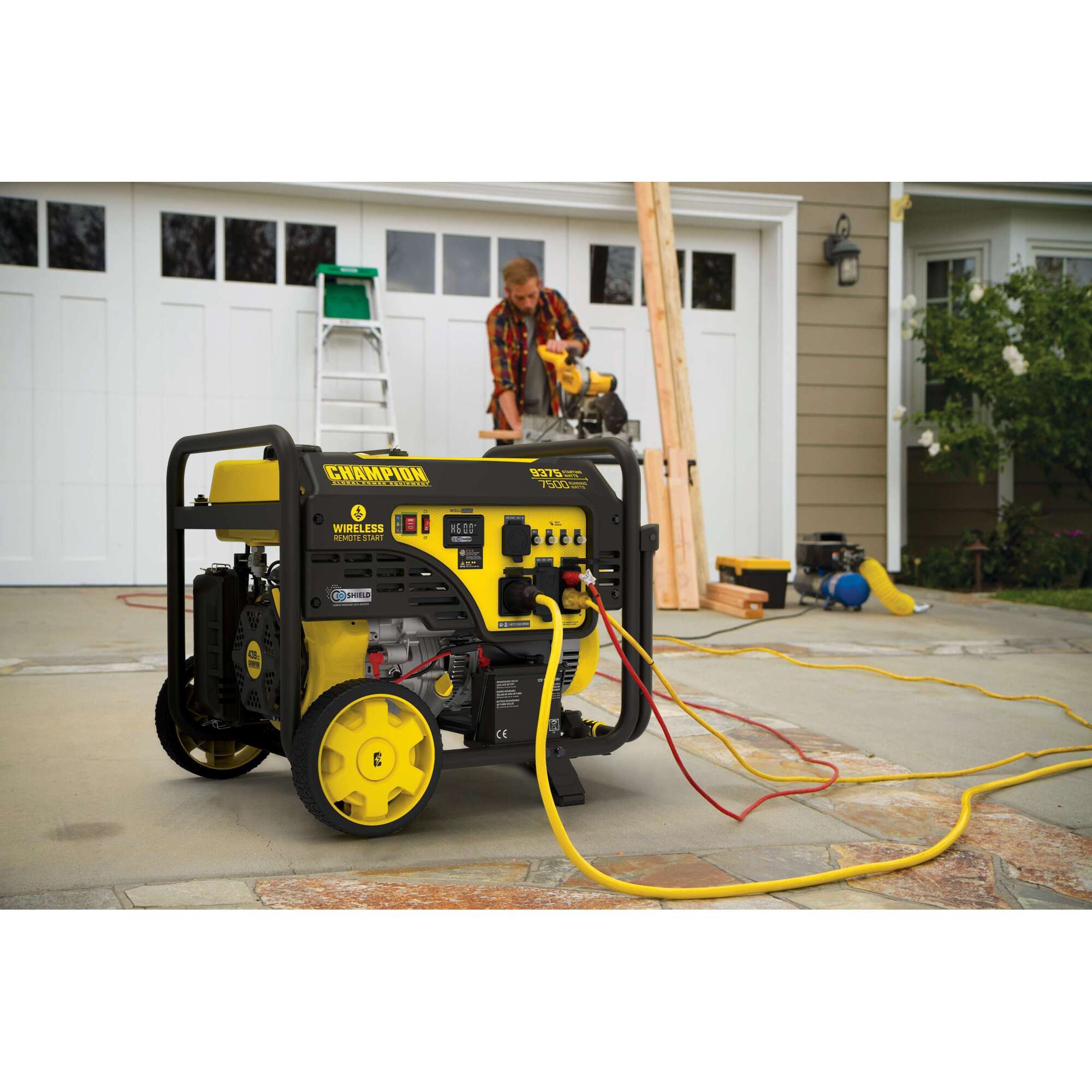 Champion Power Equipment, 8375/7500w Remote Start Generator w/CO Shield ...