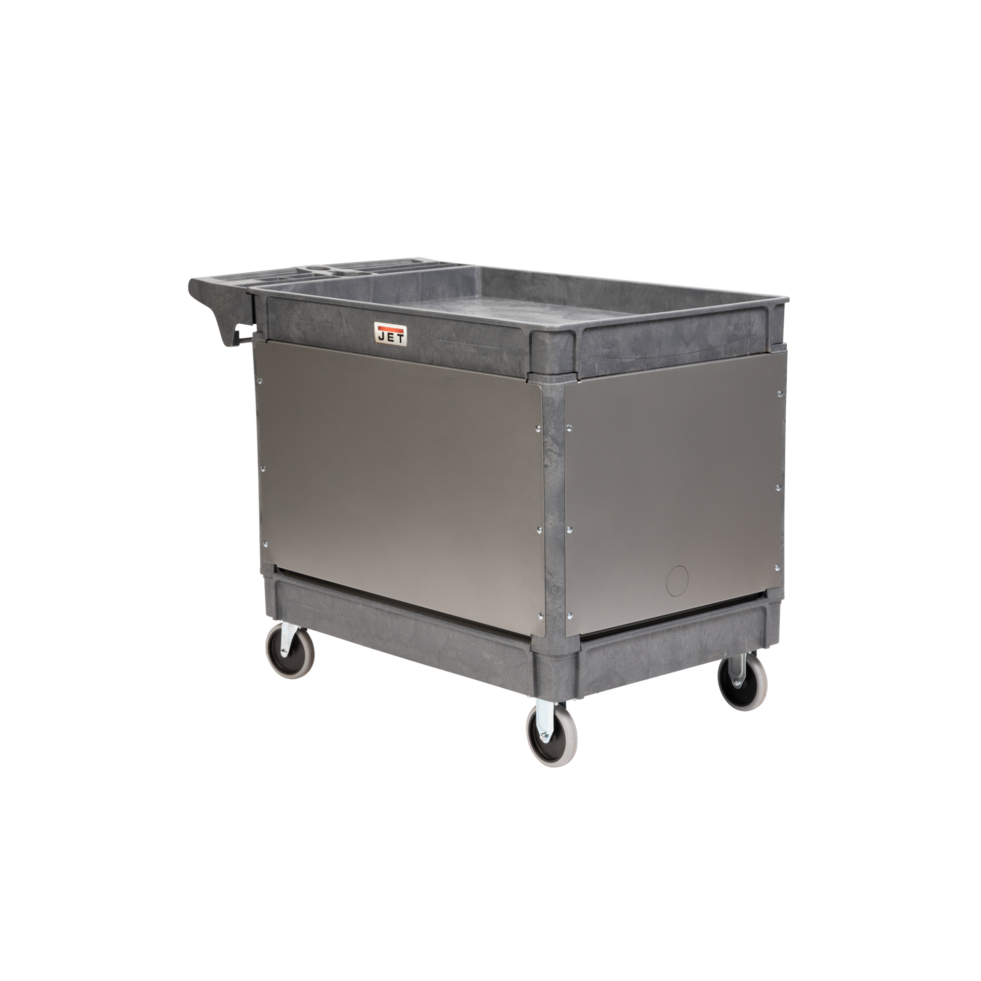 JET, Resin Cart 140019 w/ LOAD-N-LOCK, Total Capacity 500 lb, Shelves ...