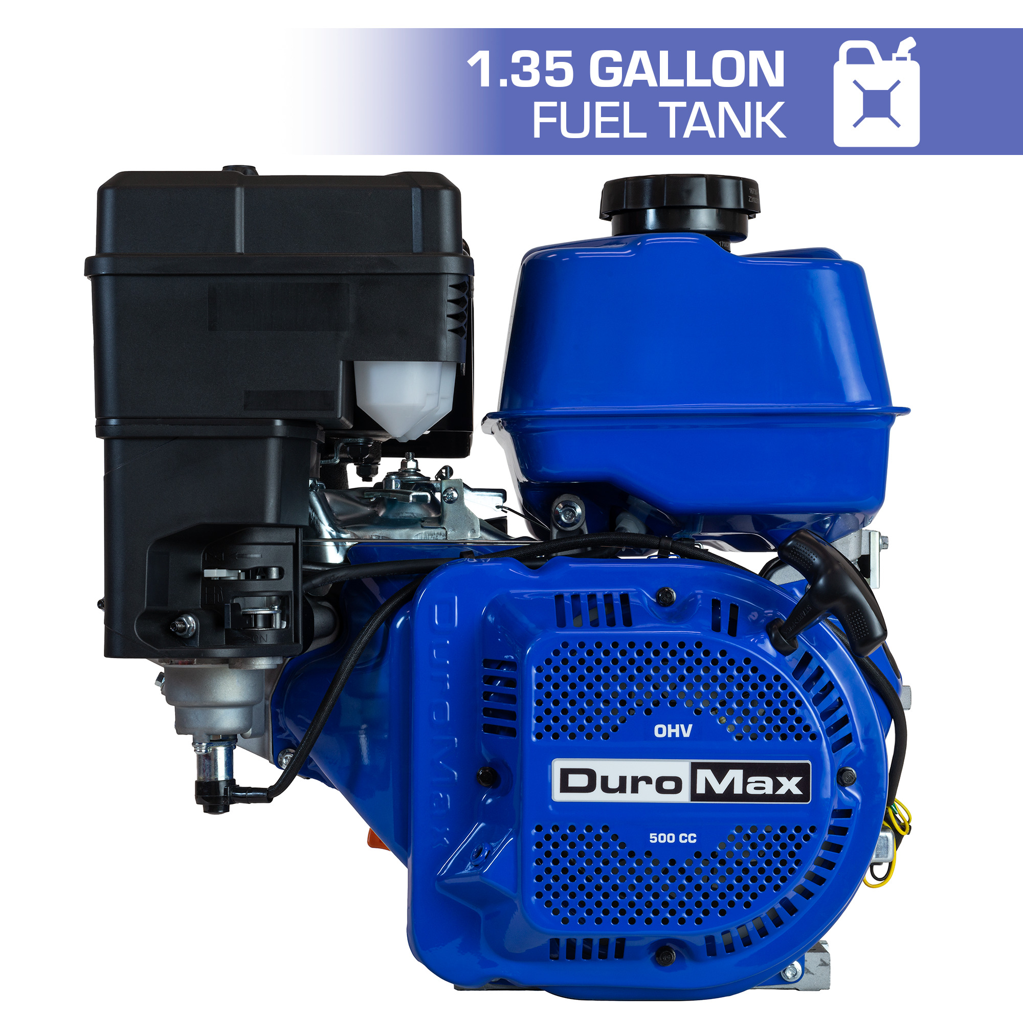 DuroMax, 500cc Recoil Start Gasoline Engine, Engine Displacement 500 cc ...