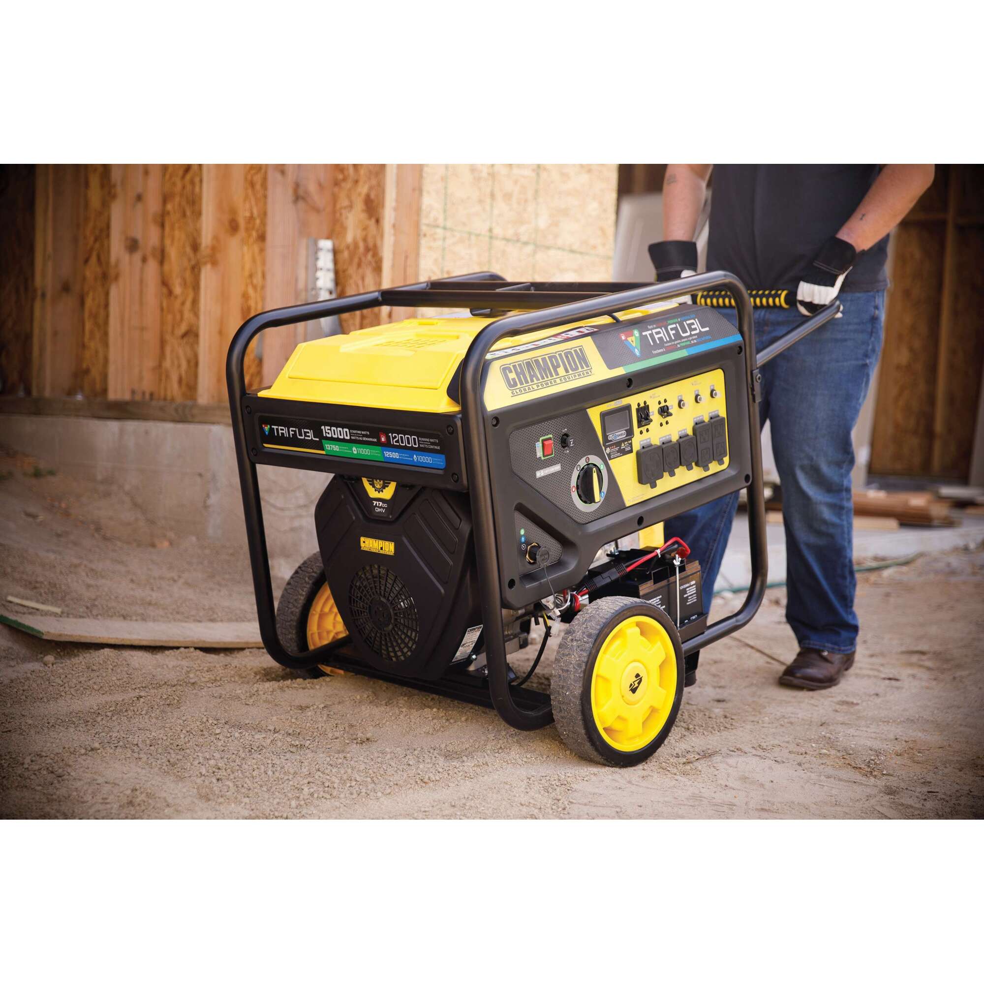 Champion Power Equipment, 15000/12000w Tri Fuel Portable Generator CO ...