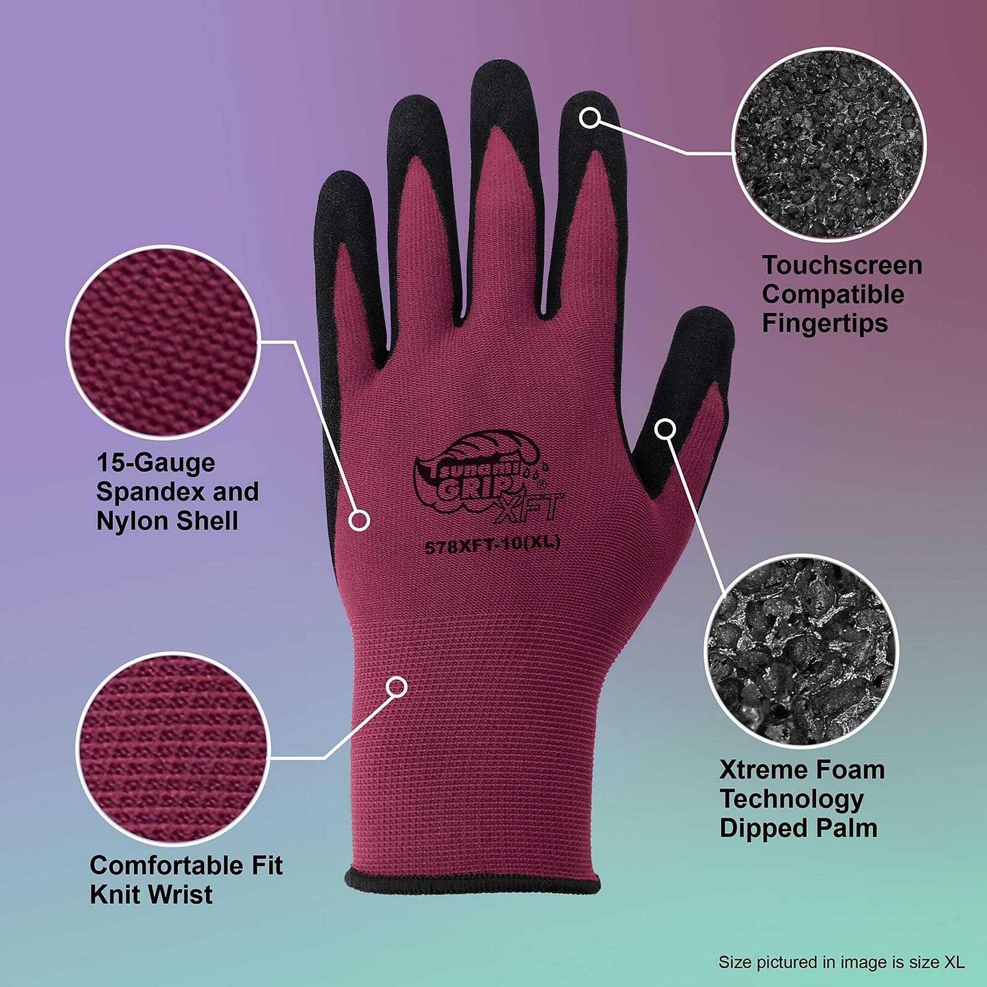 Global Glove Tsunami Grip®, 15ga Nylon/Span, Nitrile Coat, A1 Cut ...