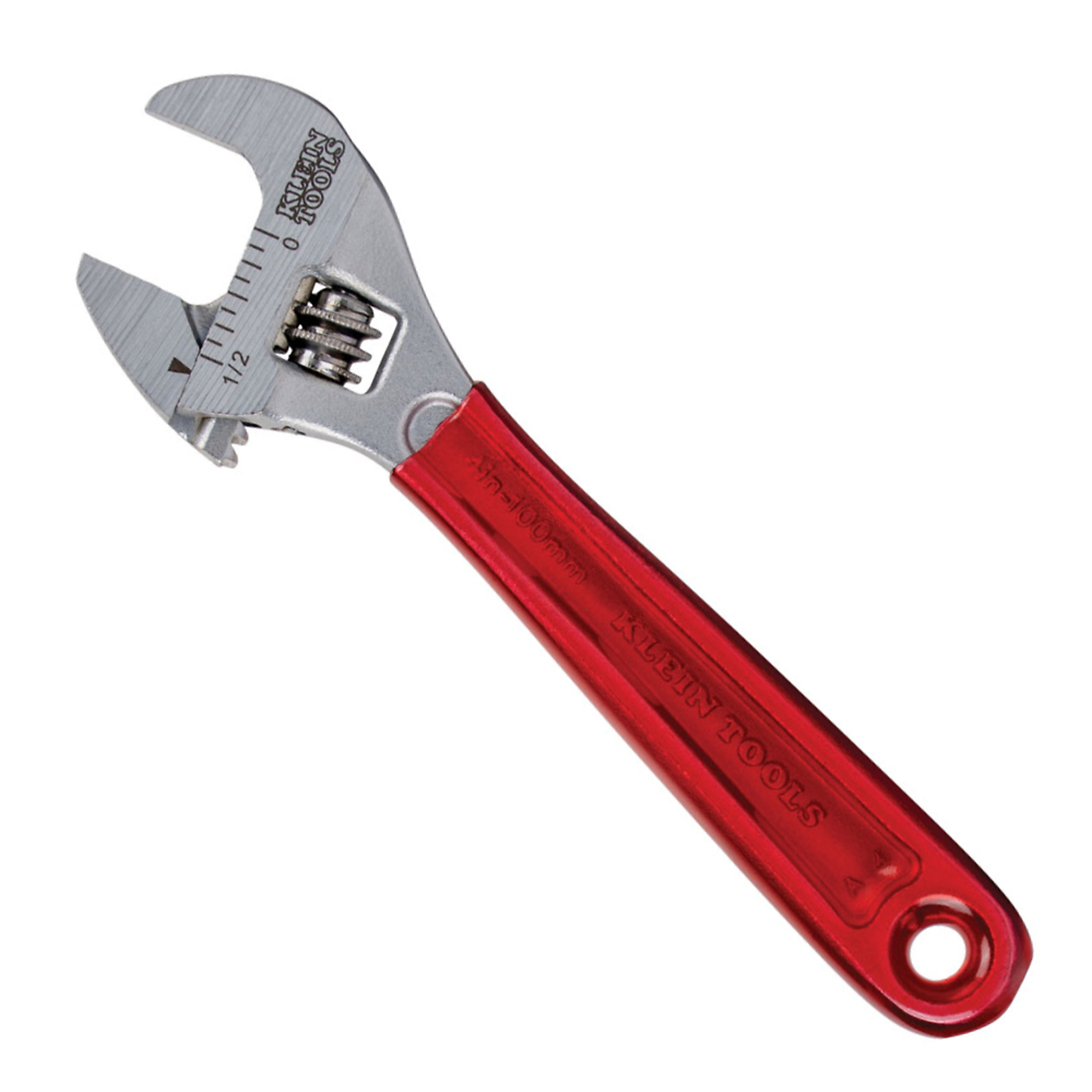 Klein Tools, 4in. Adjustable Wrench Plastic Dipped, Model# D506-4 ...