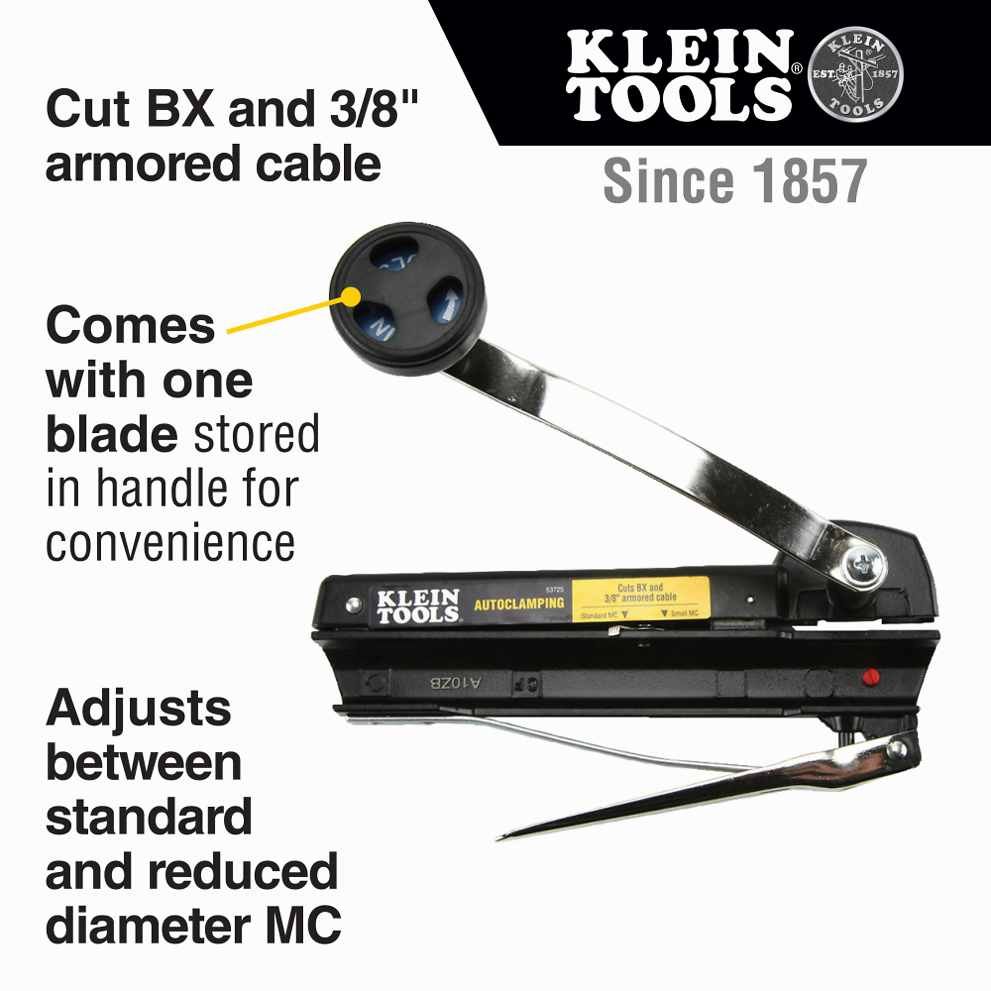 Klein Tools, Armored and BX Cable Cutter, Model# 53725 | Northern Tool