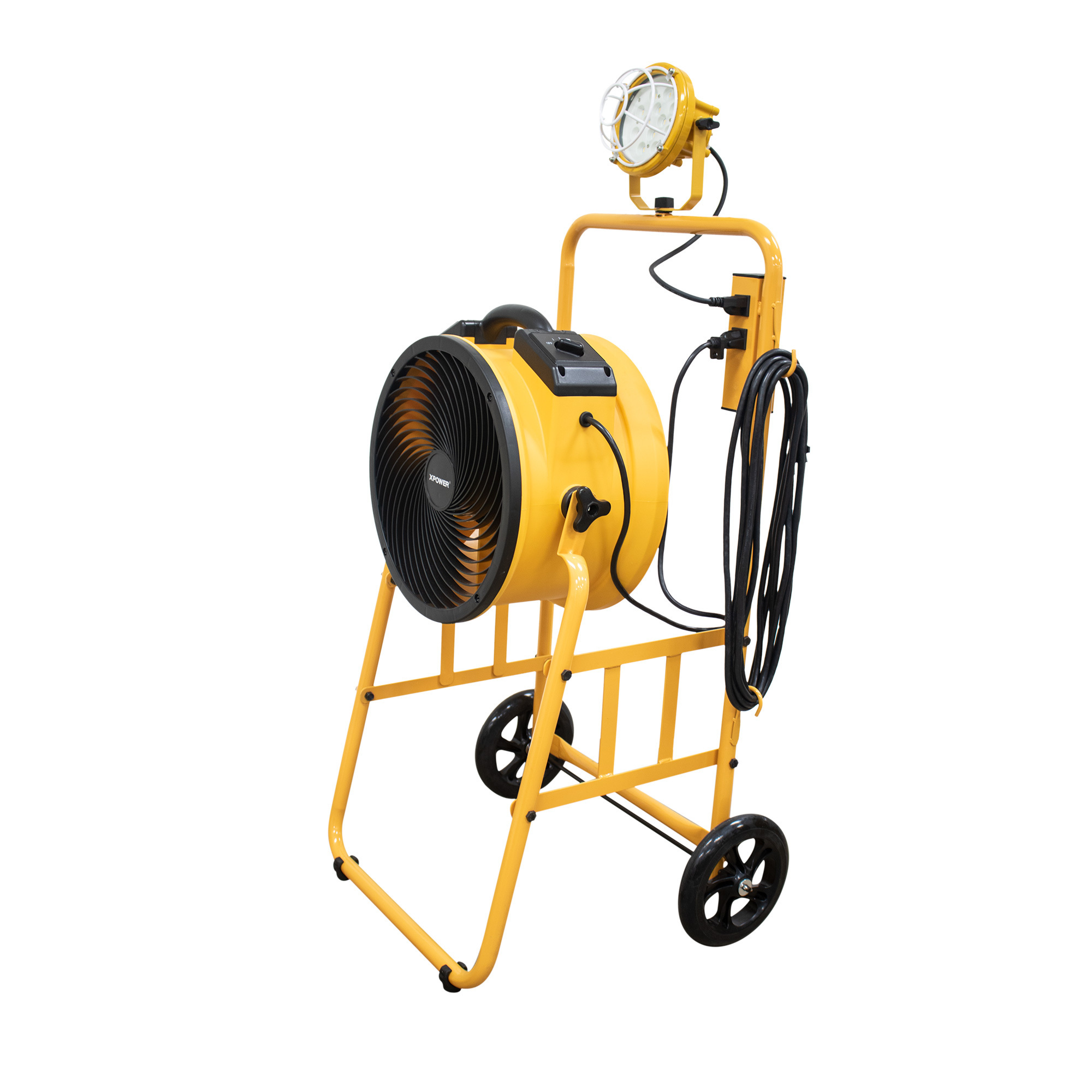 XPOWER, 14in. Dock Fan W/Timer,Mobile Trolley,light -Yellow, Fan Type ...
