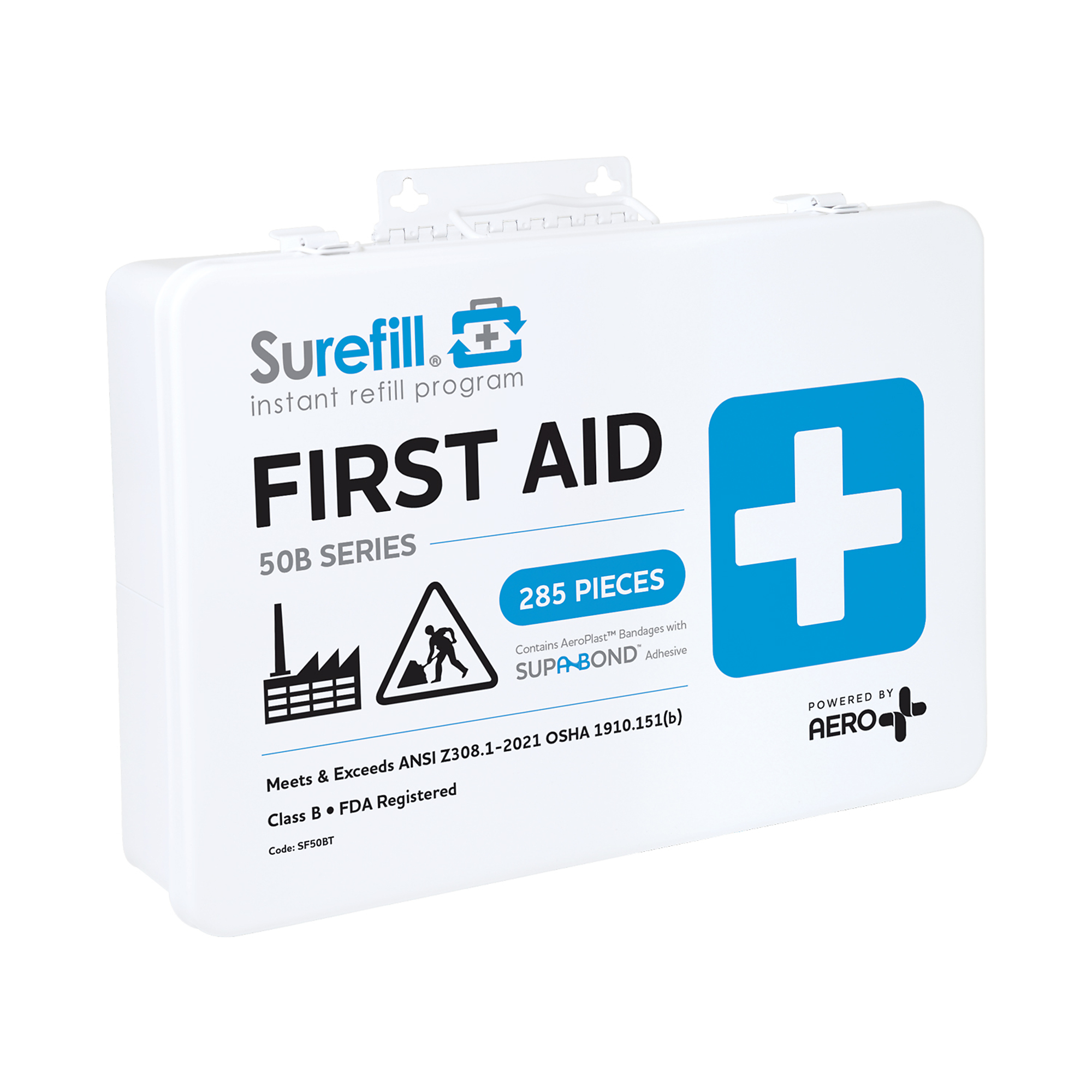 Aero Healthcare, 50 ANSI 2021 B First Aid Kit - Metal Case, Items Per ...