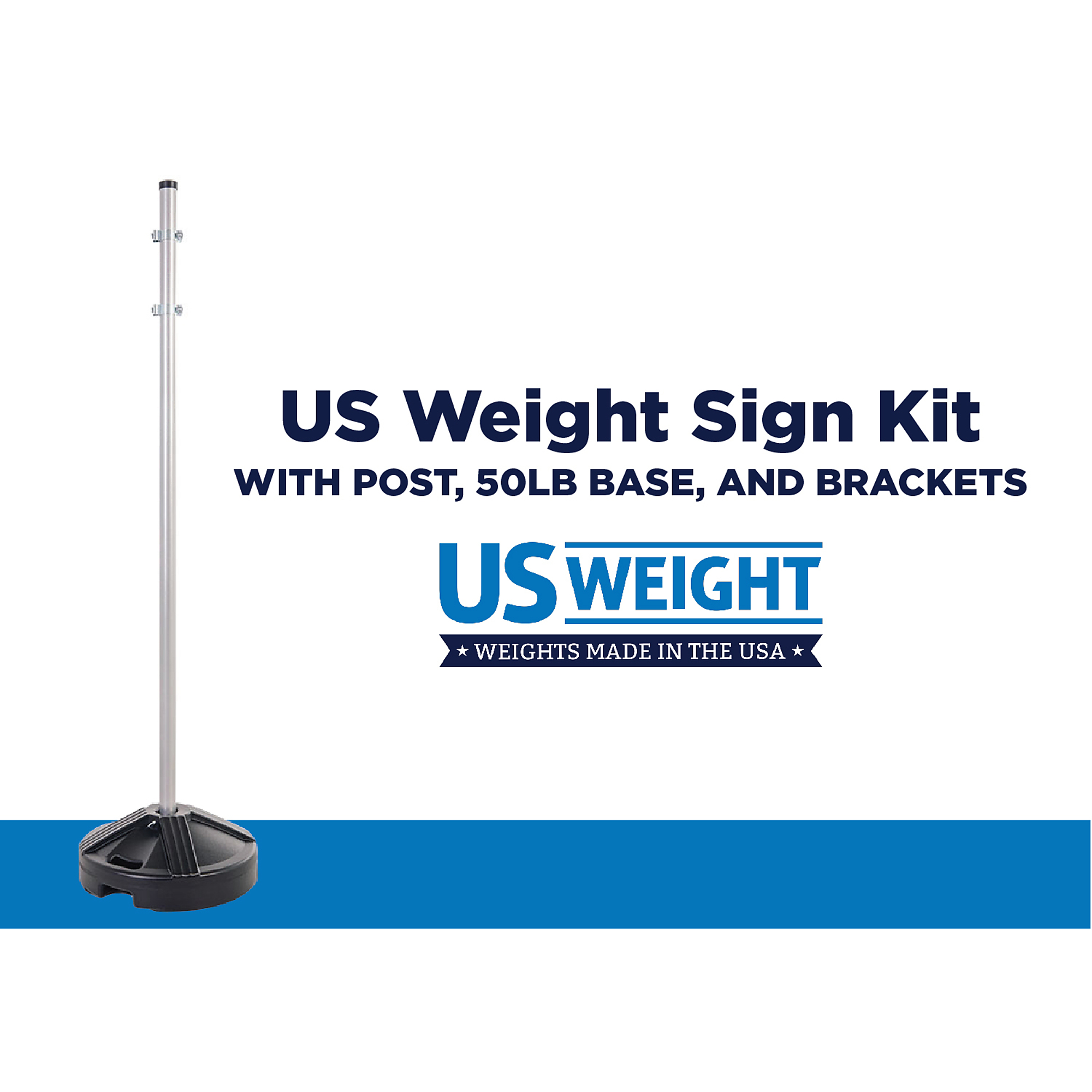 US Weight, Sign Kit with Filled Base, Model# U2211 | Northern Tool