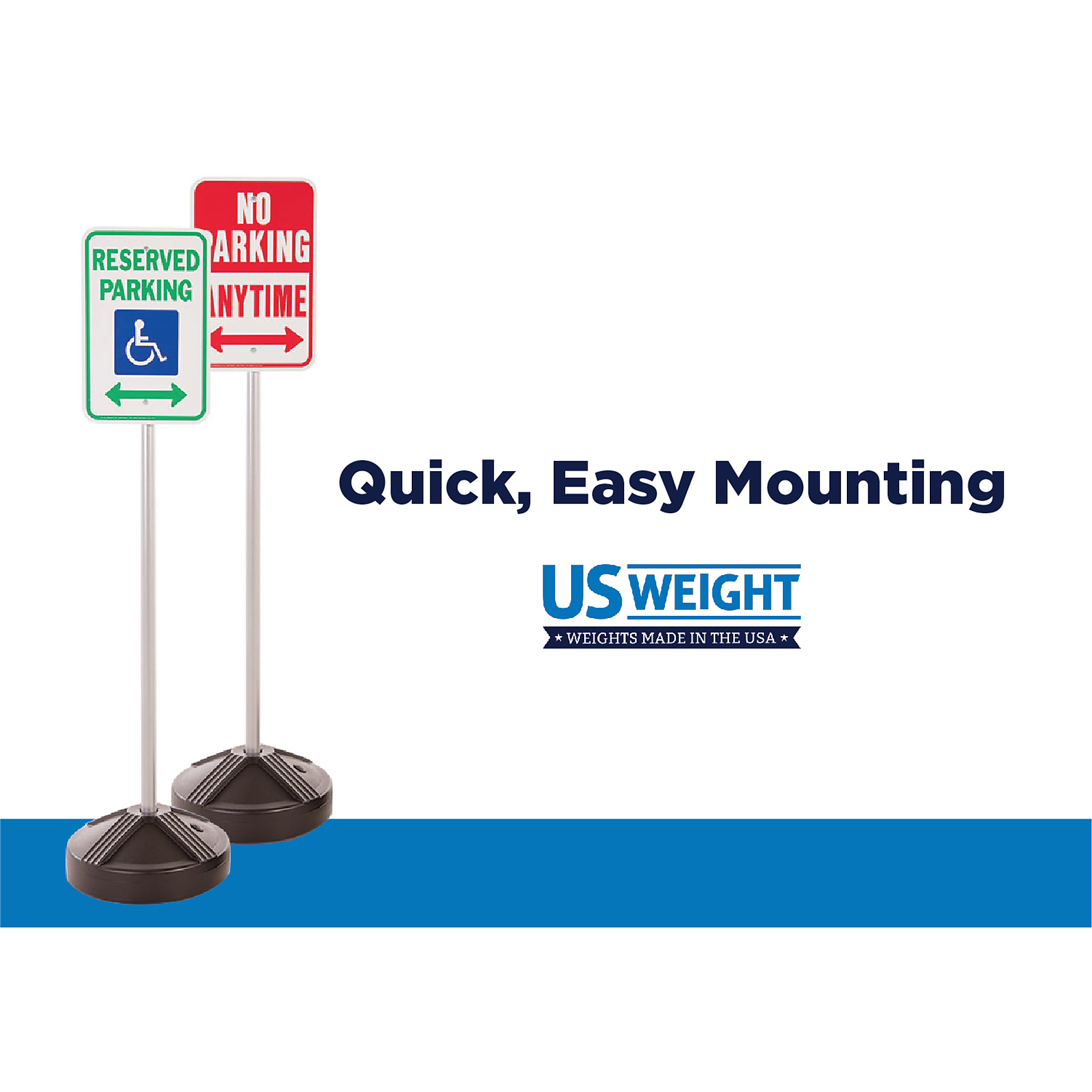 US Weight, Sign Kit with Filled Base, Model# U2211 | Northern Tool