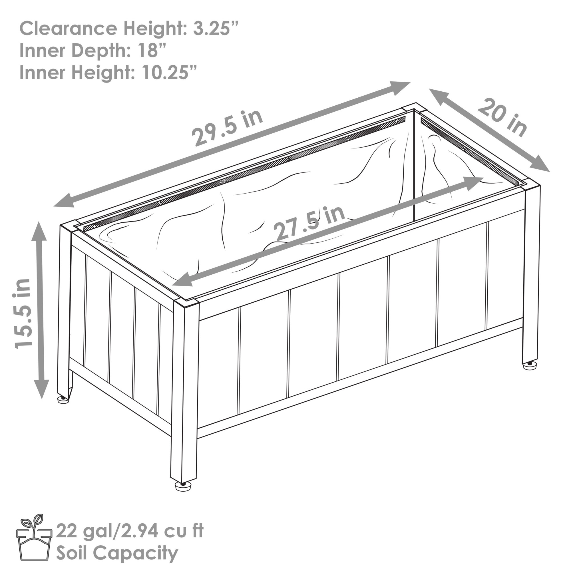 Sunnydaze Decor, Acacia Steel Frame Planter Box - Natural, Material ...