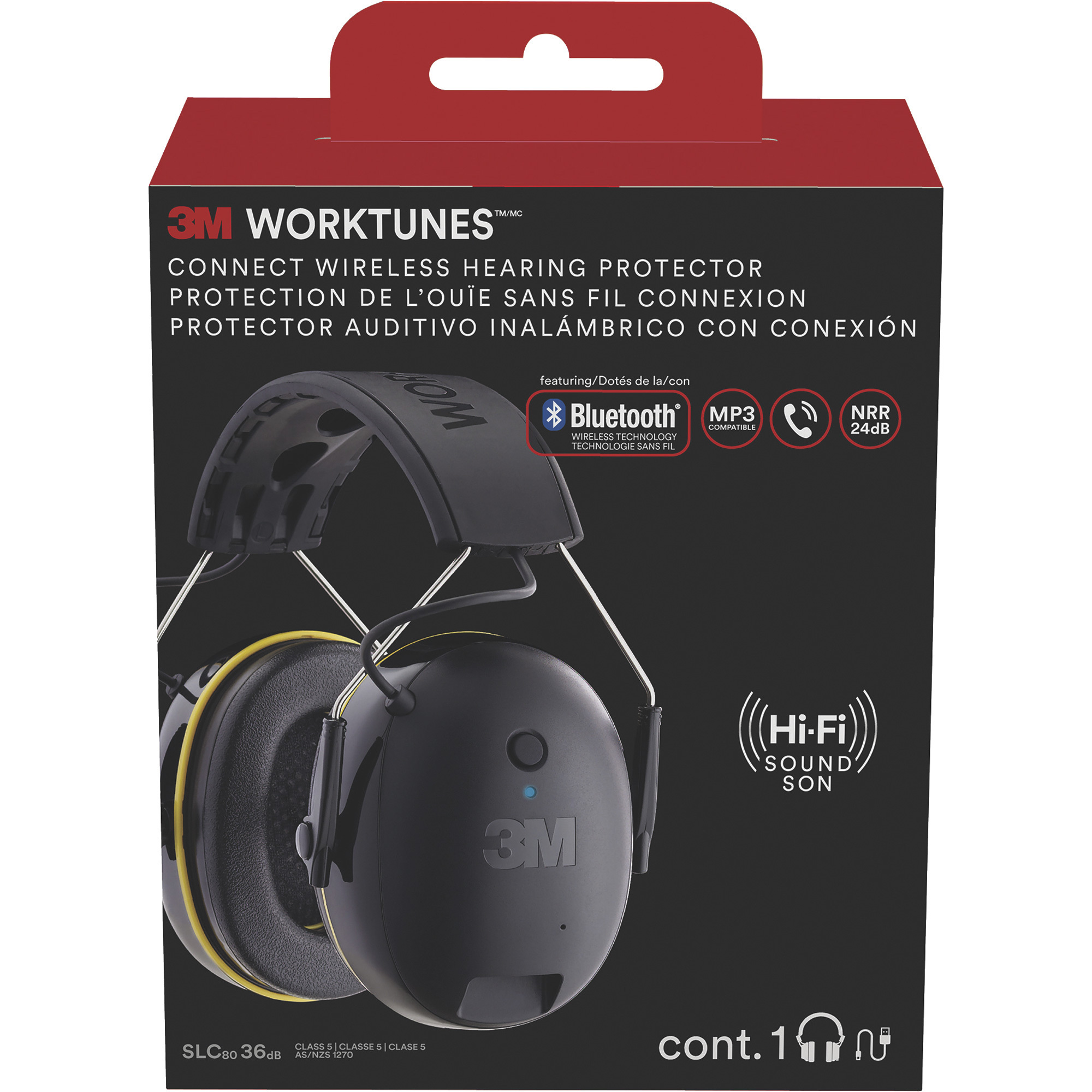 3M WorkTunes Connect Hearing Protector with Bluetooth Wireless ...