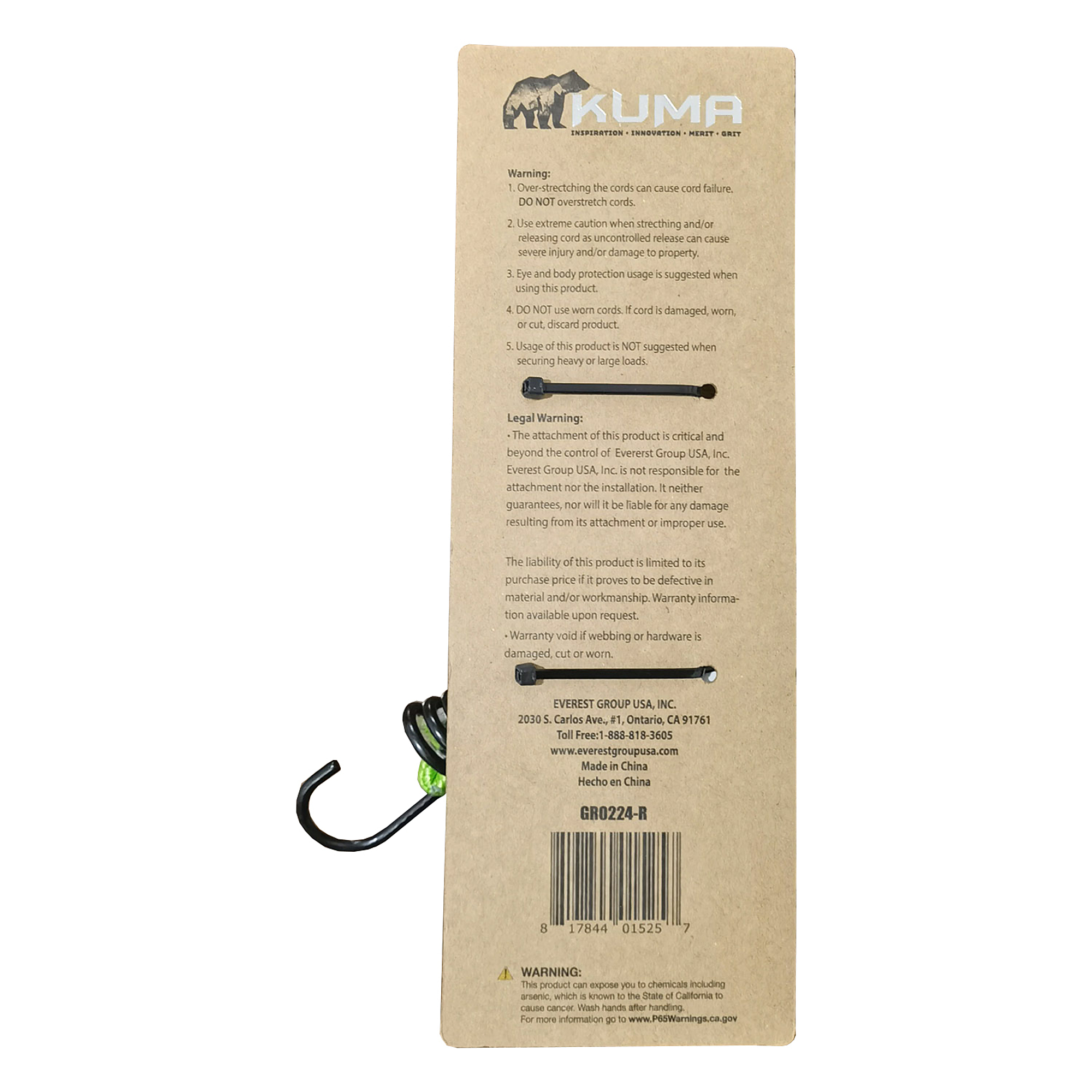 Kuma, 24in. Round Bungee 2pk., Reflective, Coated Hooks, Straps (qty ...