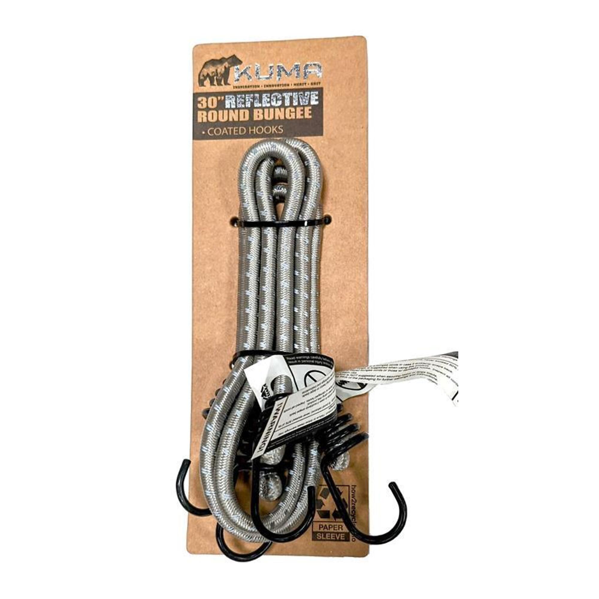Kuma, 30in. Round Bungee 2pk., Reflective, Coated Hooks, Straps (qty ...