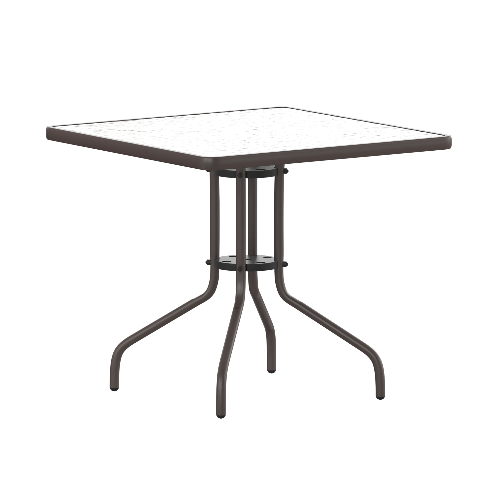 Flash Furniture, 31.5in. Square Tempered Glass Metal Table, Table Shape ...
