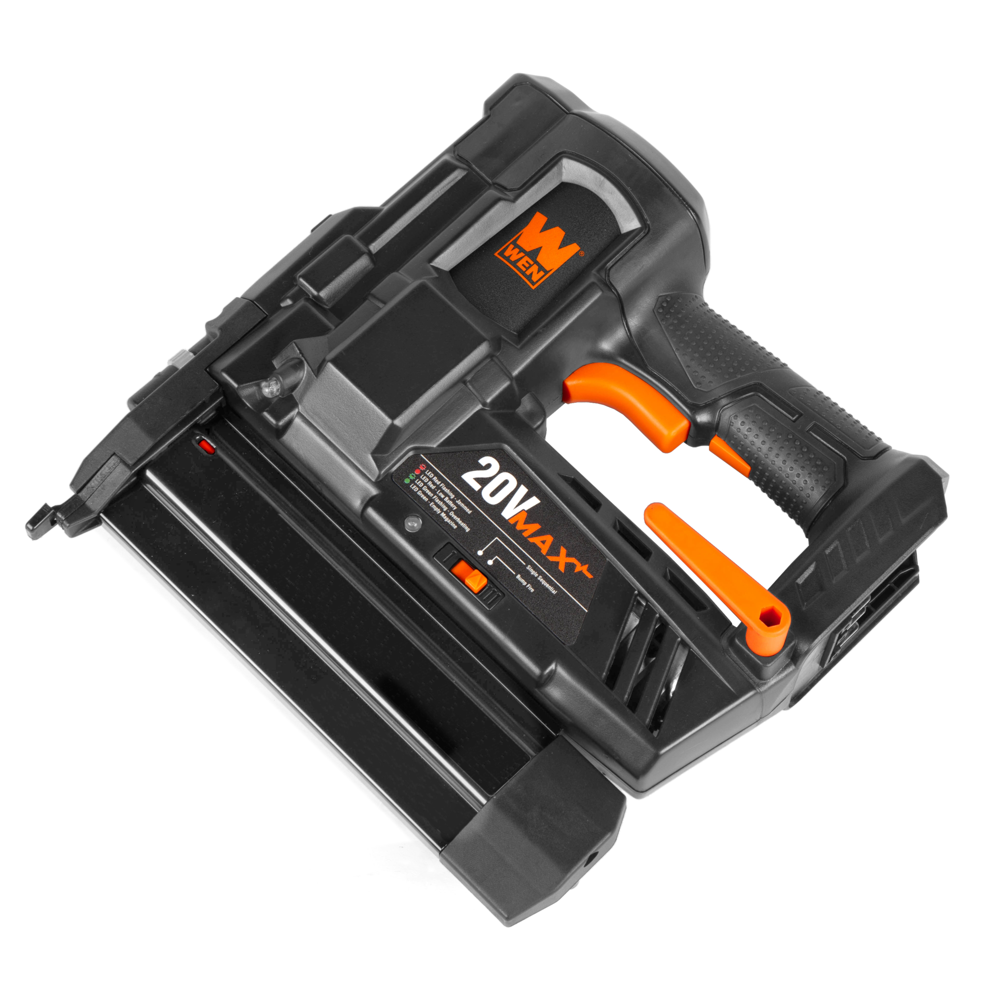 WEN, 20V Cordless 18-Gauge Brad Nailer + Batt/Charger, Power Type ...