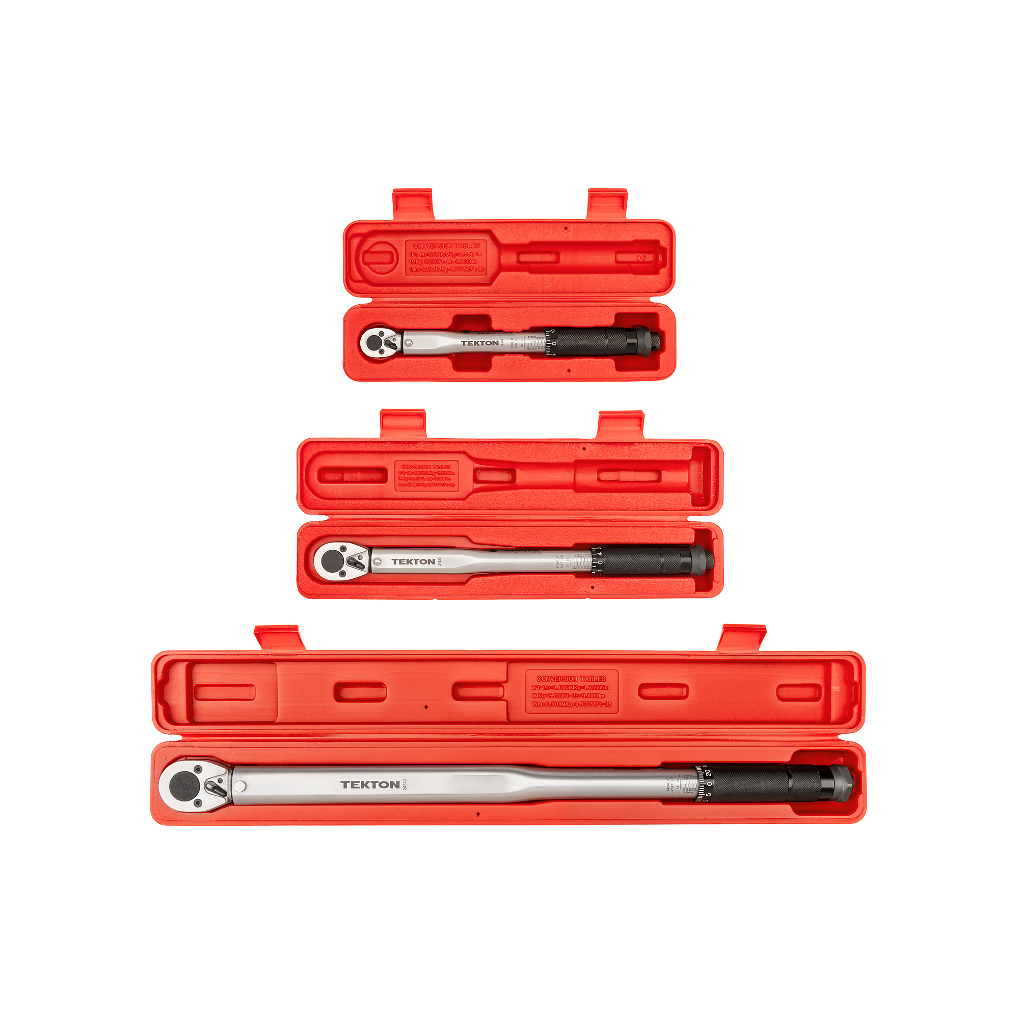 Tekton, 3-pc. 1/4 3/8 1/2in. Drive Torque Wrench Set, Model# TRQ99901 ...
