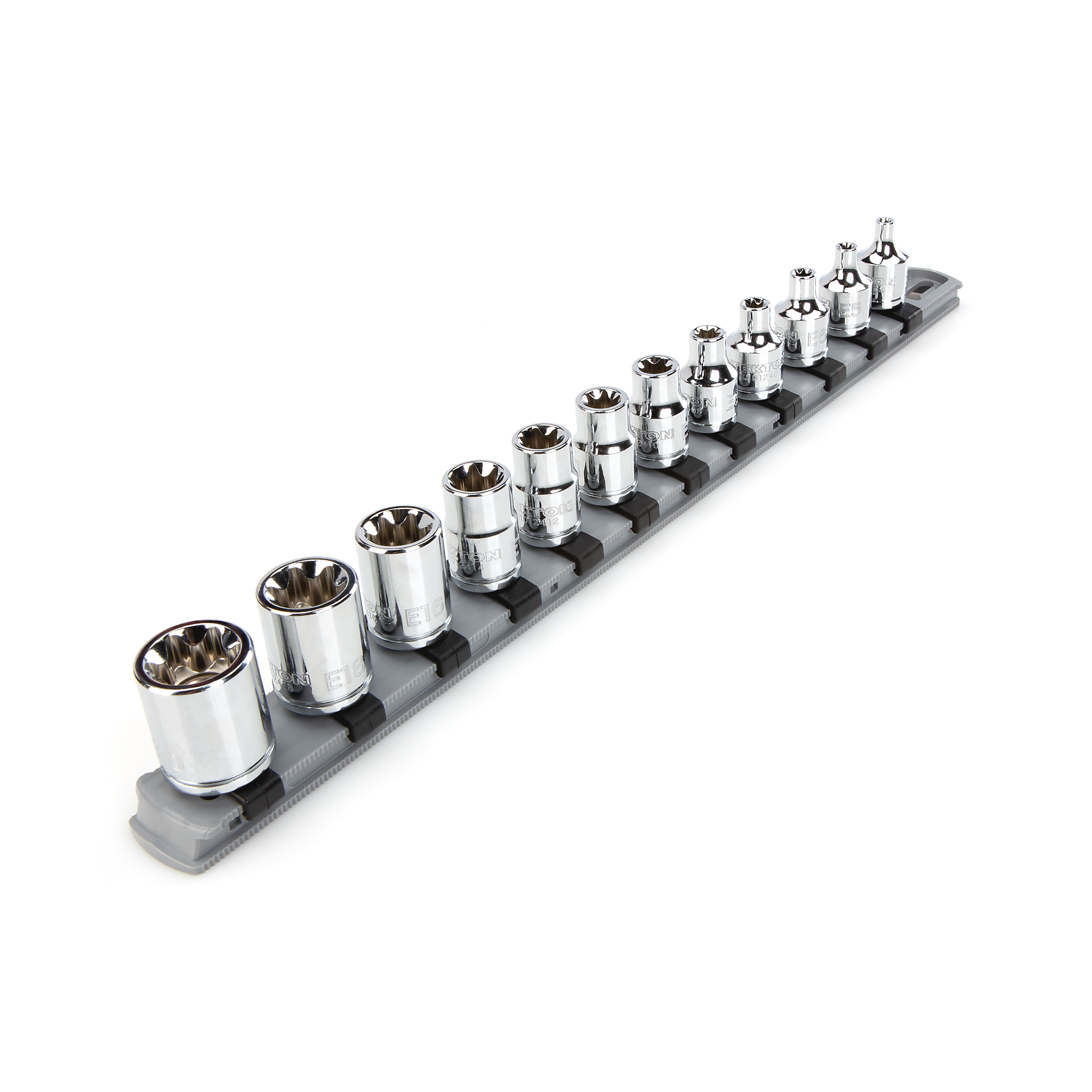 Tekton External Star Socket Set - 21-Piece, 3/8in. Drive, Polished Chrome Finish, Model ...