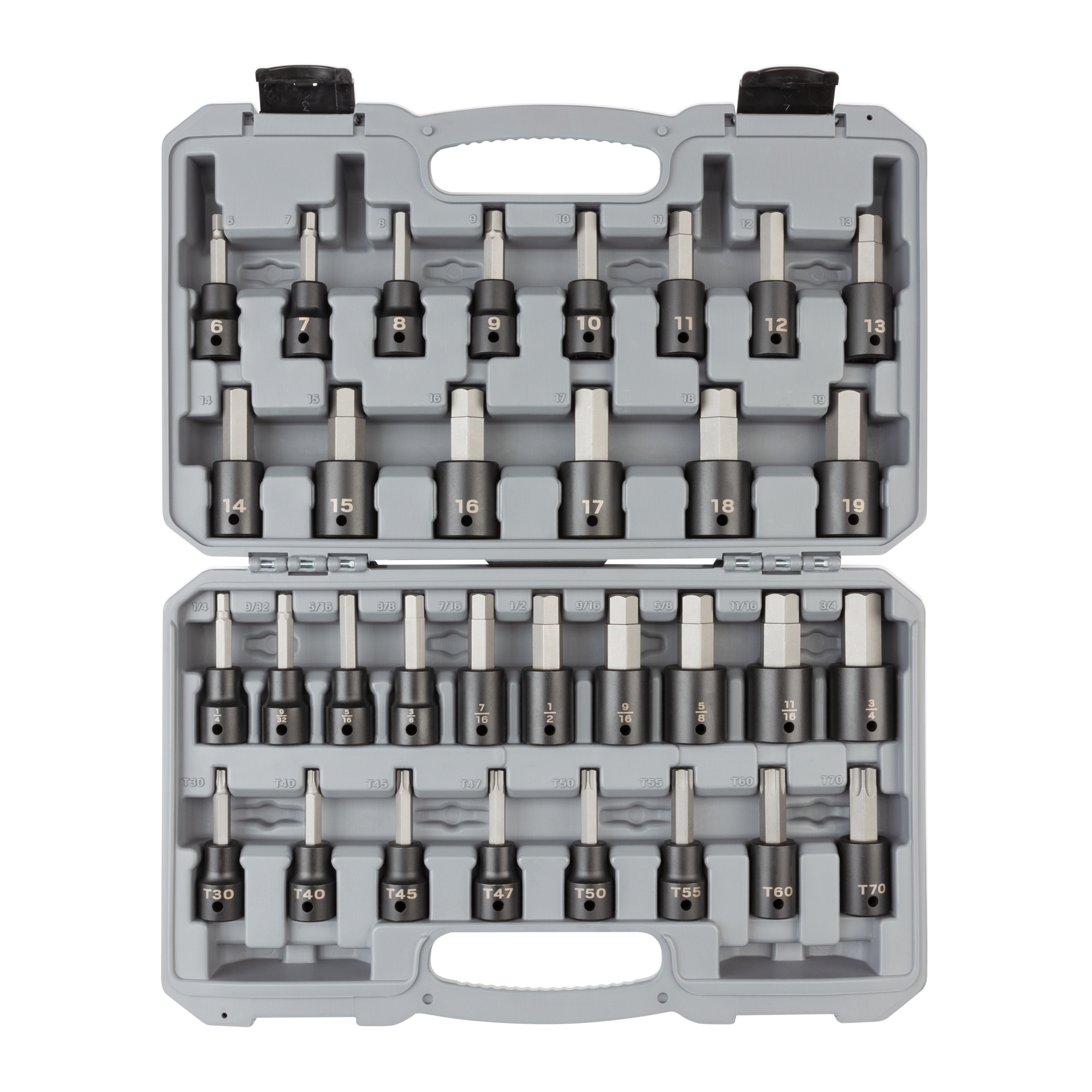 Tekton 32-Pc. 1/2in. Drive Hex/Torx Impact Bit Socket Set - High ...