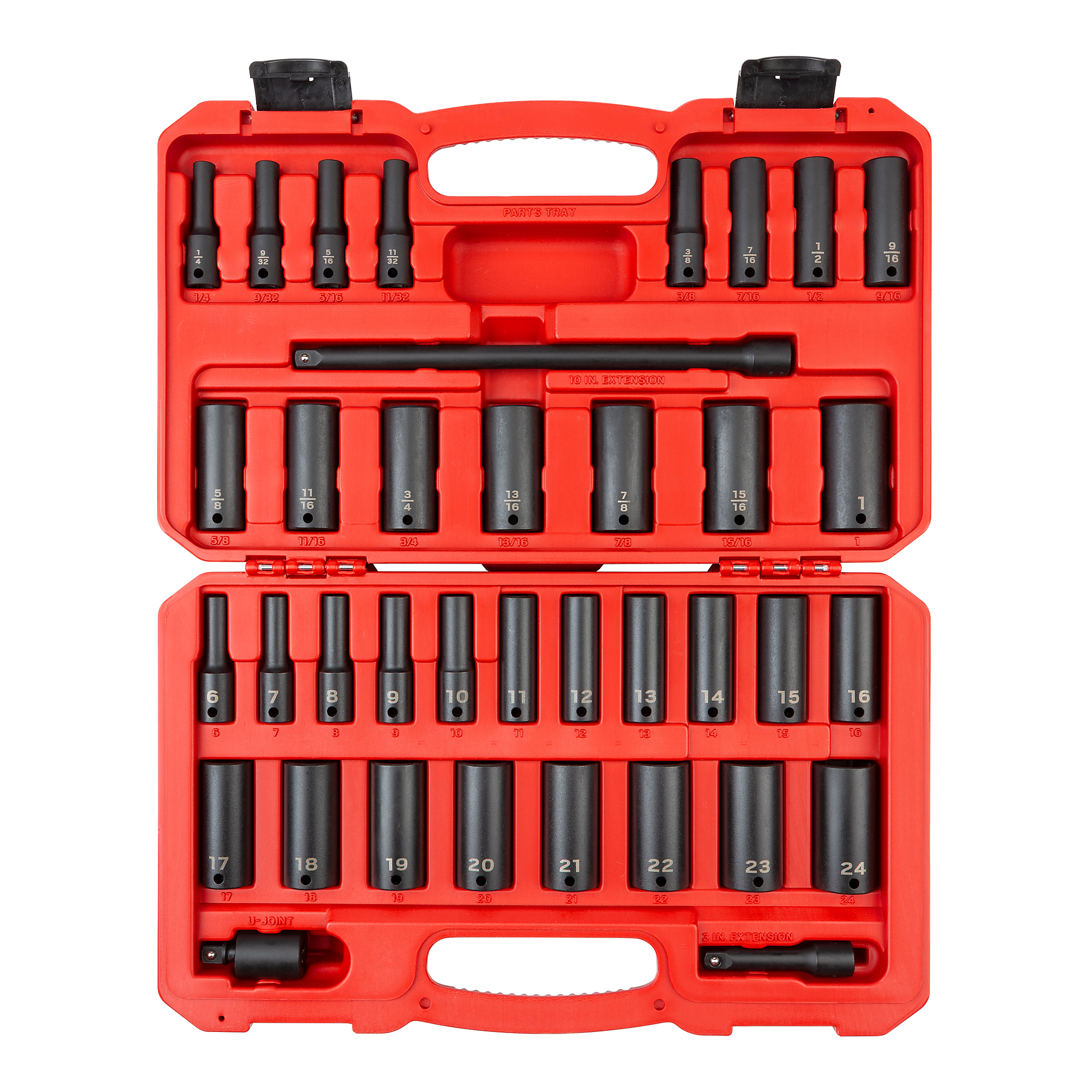 Tekton 37-Pc. 3/8in. Drive Deep 6-Point Impact Socket Set - SAE and ...