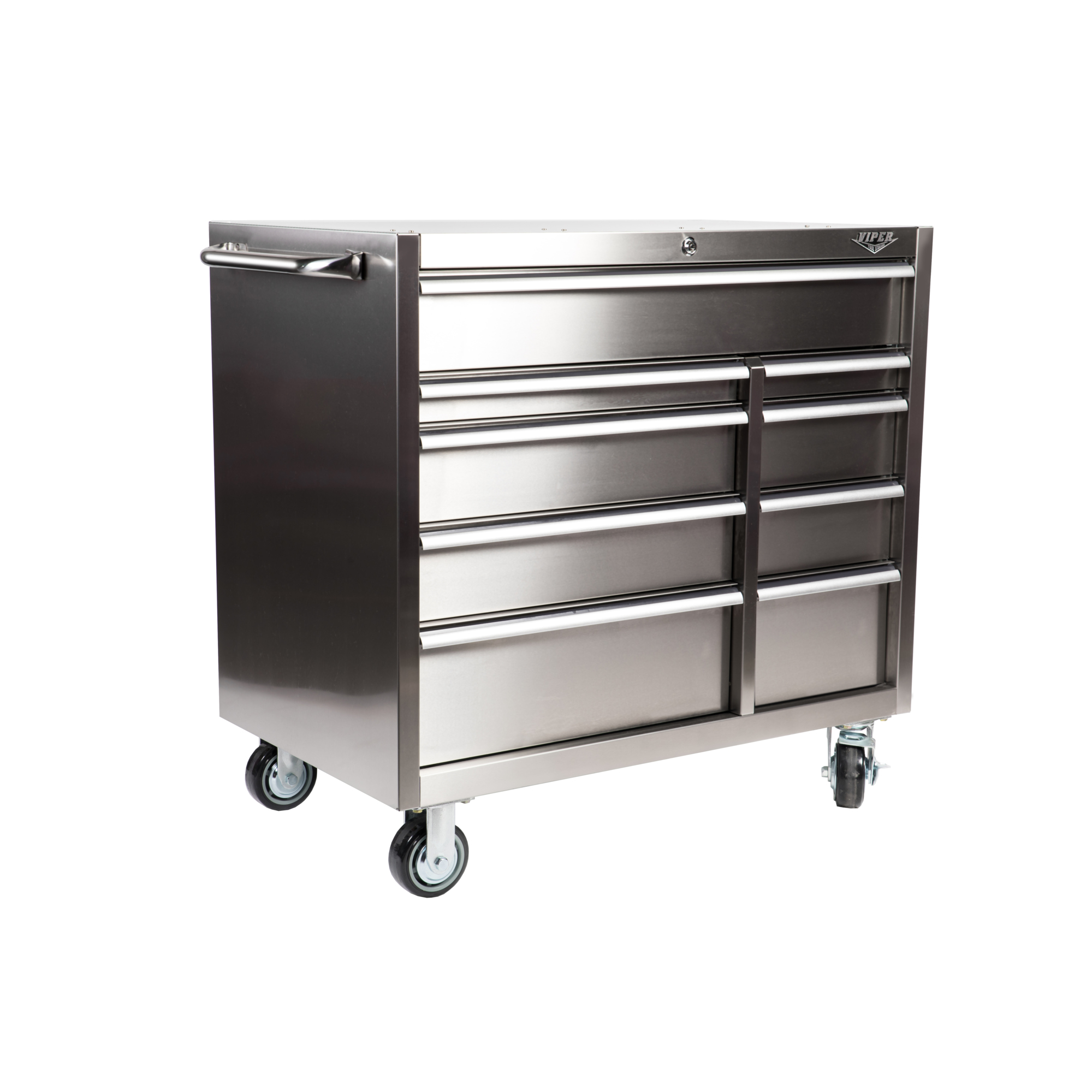 Viper Tool Storage, 9-Drawer Rolling Cabinet, Width 41.5 in, Height 40. ...