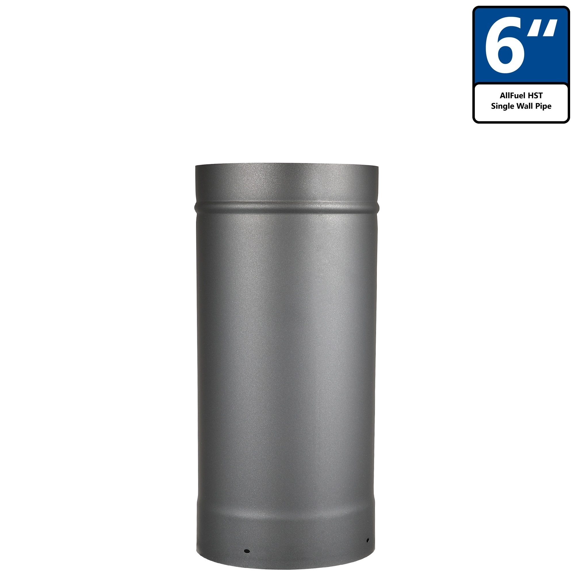 AllFuel HST, 6in. Single Wall 24in. Black Stove Pipe, Included (qty.) 1 ...