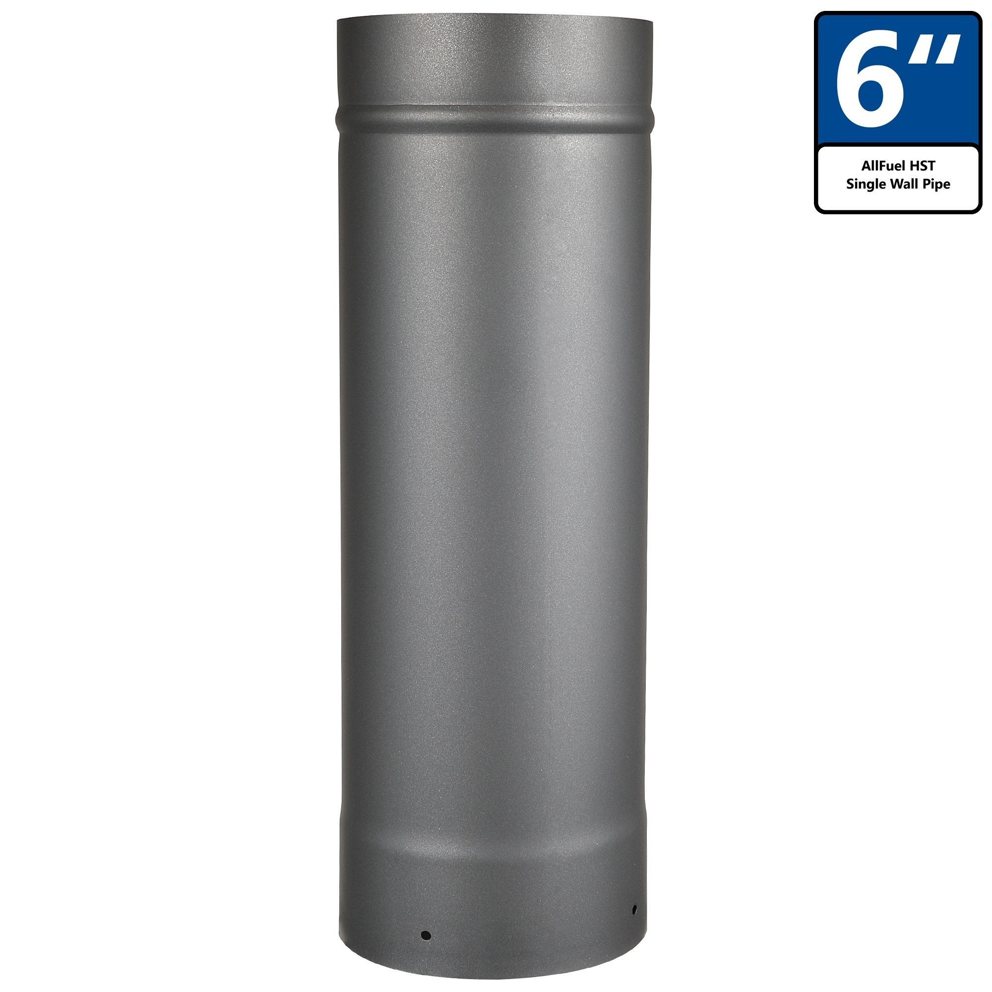AllFuel HST, 6in. Single Wall 48in. Black Stove Pipe, Included (qty.) 1 ...