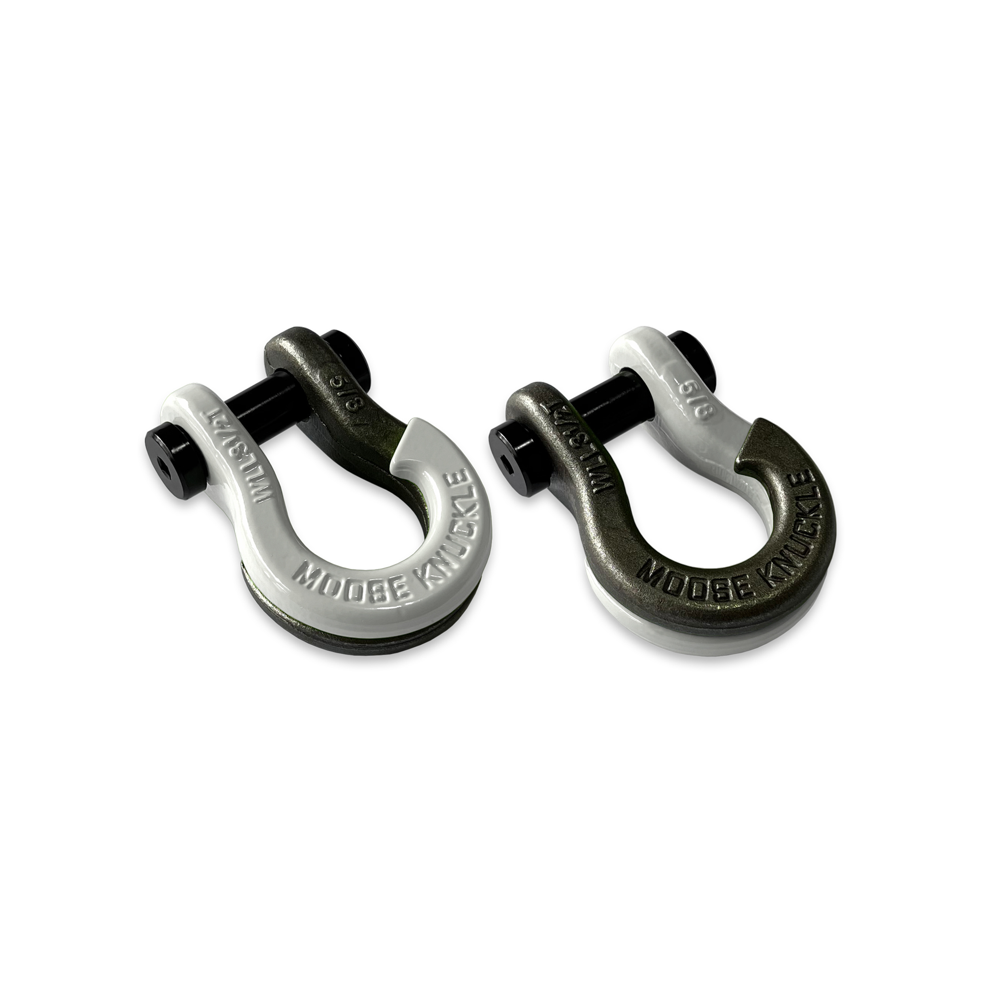 Moose Knuckle Offroad, 5/8 Recovery Towing Split Shackles Pure White ...