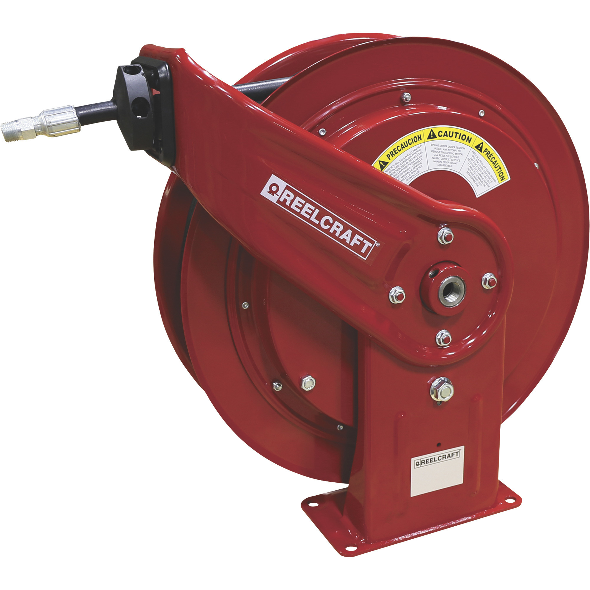 Reelcraft Spring Retractable Oil Hose Reel, With 3/8in. x 75ft. Hose ...