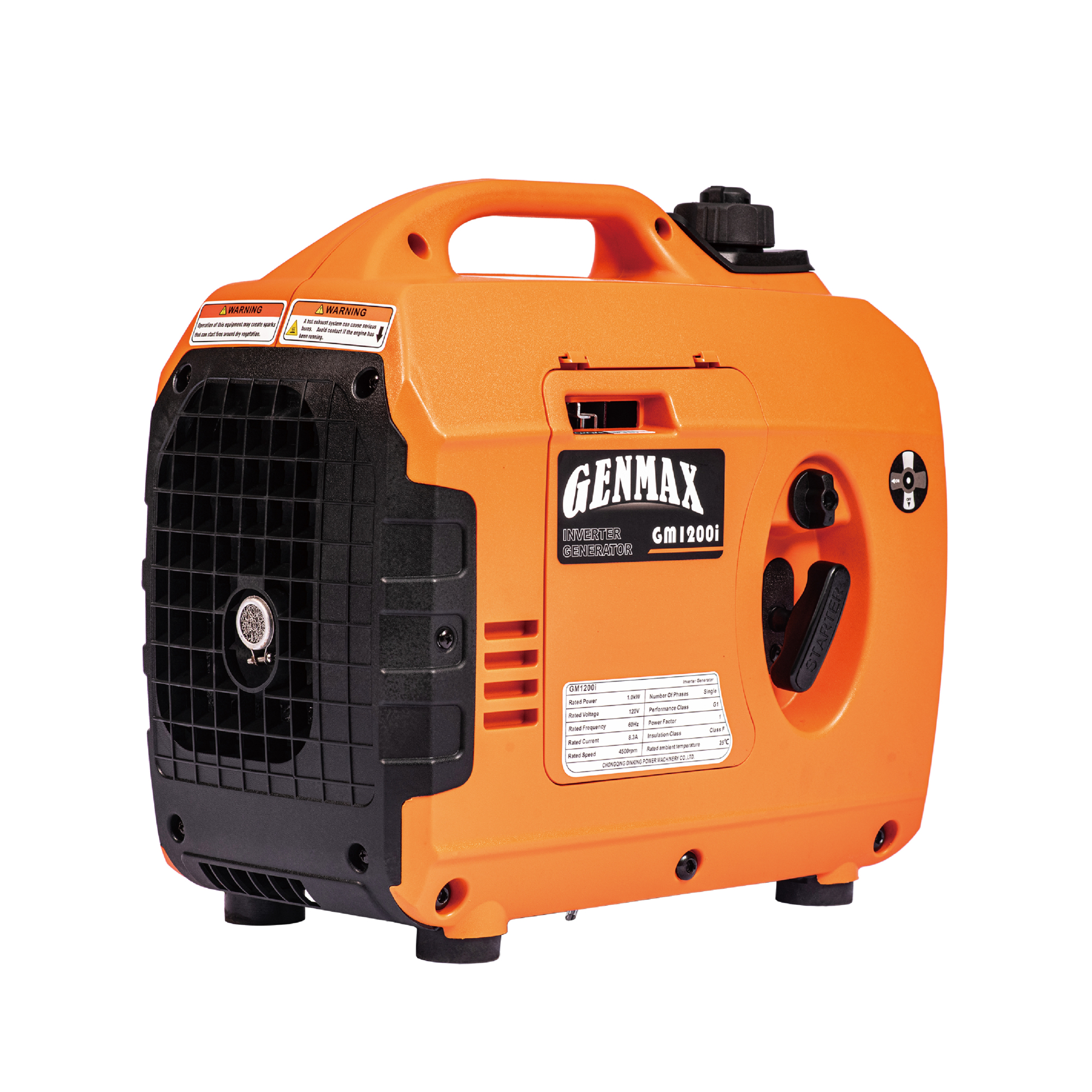 GENMAX, Portable Inverter Generator, 1200w, Surge Watts 1200 Voltage ...