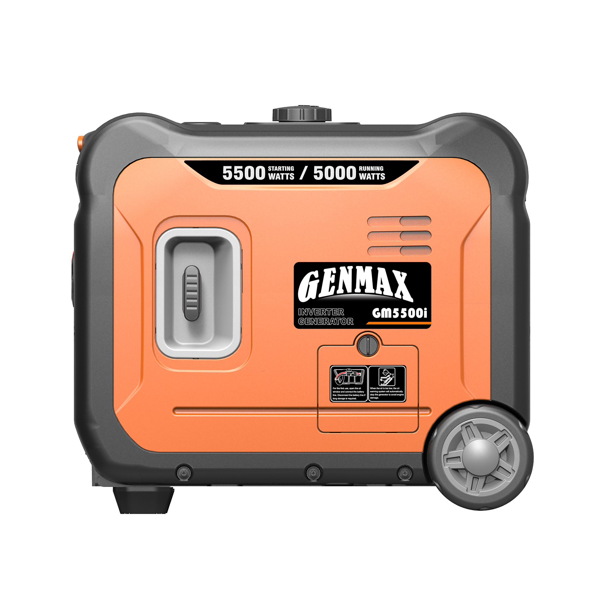 GENMAX, Portable Inverter Generator, 5500w, Surge Watts 5500 Rated ...