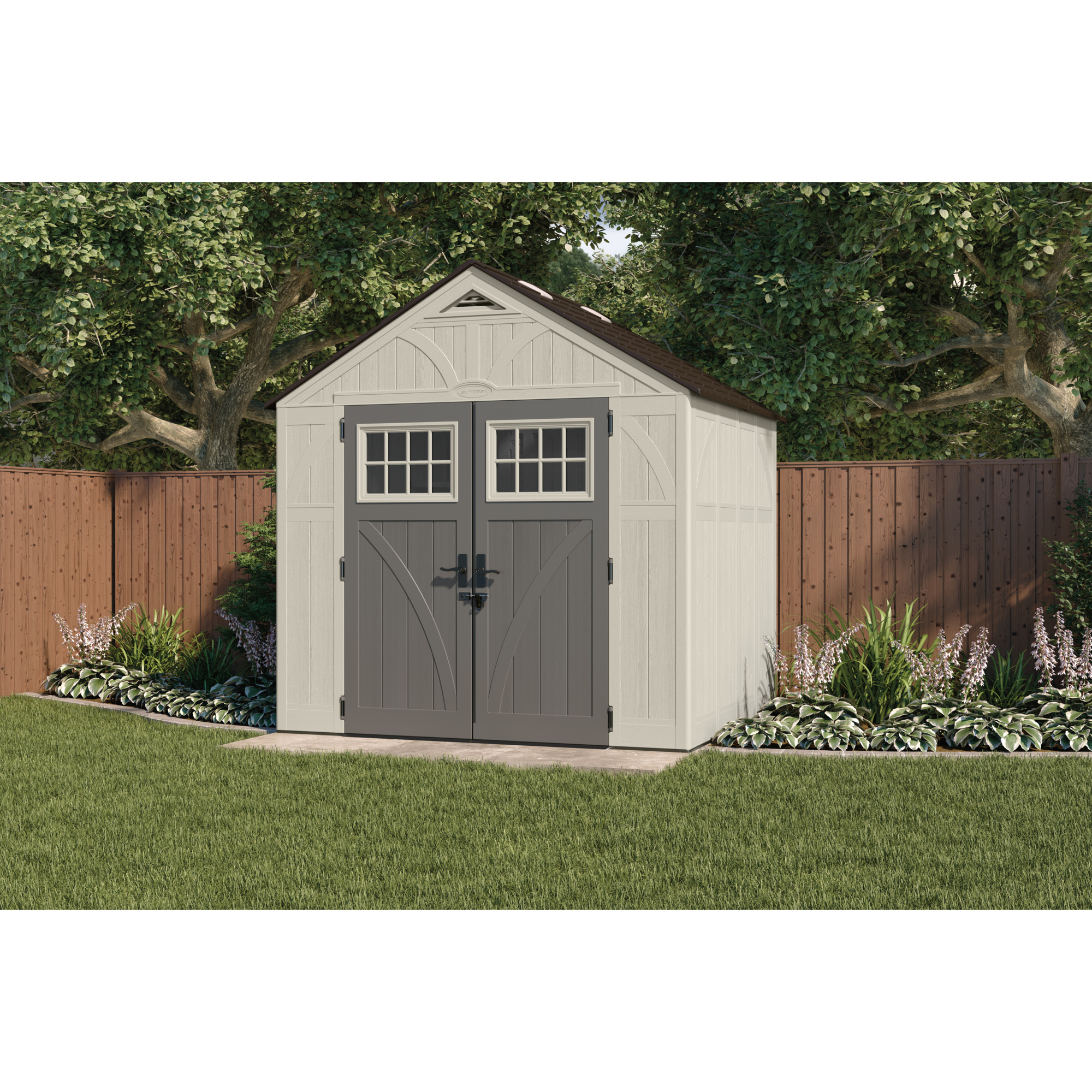 Suncast, Tremont Storage Shed, 8x7 Center Height 8.58 ft, Canopy ...