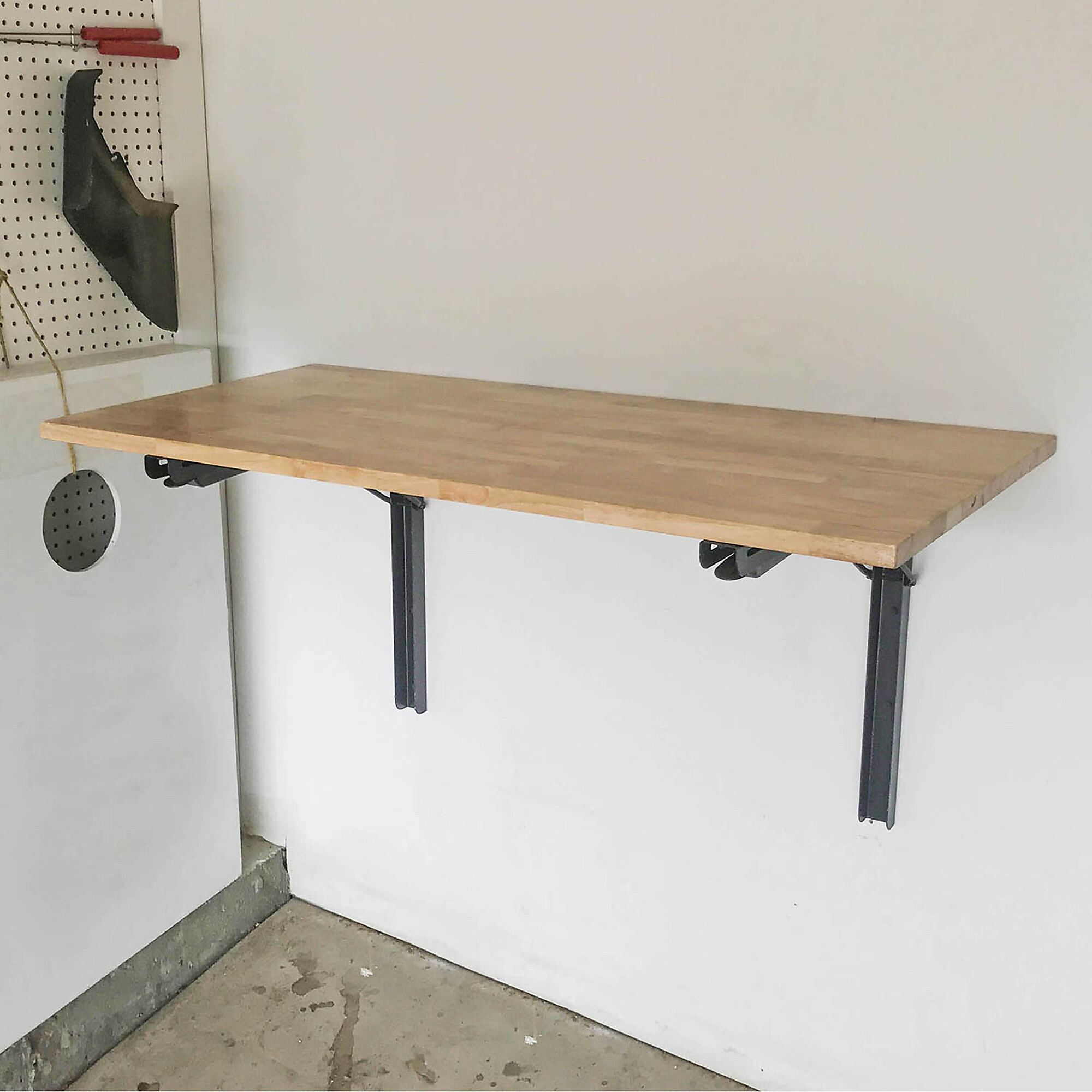 Sportsman Series, Wall Mounted Folding Workbench, Width 38 in, Depth 1 ...