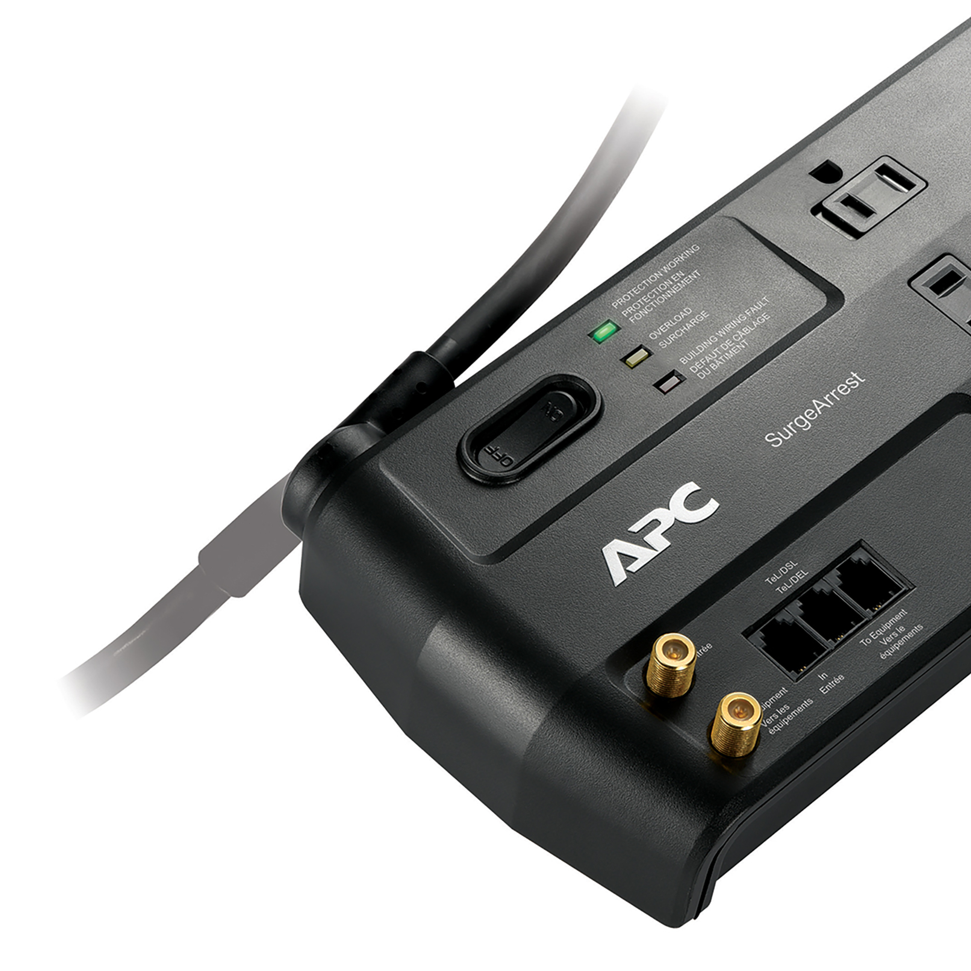 APC SurgeArrest®, 11-Outlet Surge Protector, Cord Length 8 ft, Cable ...