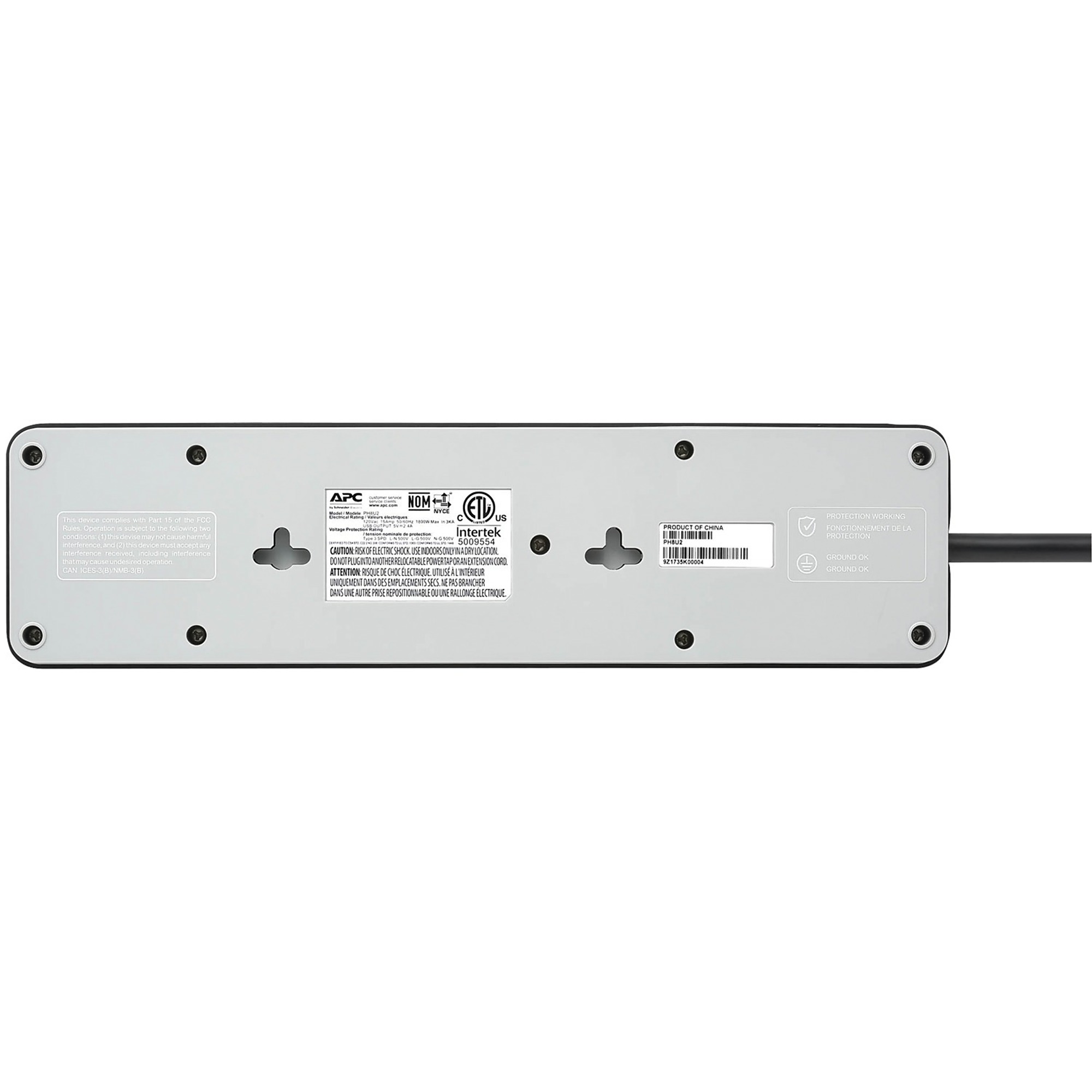 APC SurgeArrest®, 8-Outlet Surge Protector, Cord Length 6 ft, Cable ...