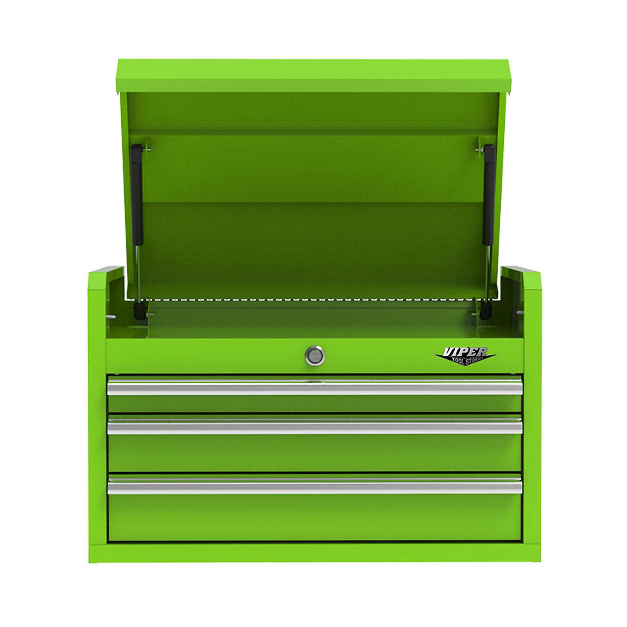 Viper Tool Storage, 3-Drawer Top Chest, Lime Green, Width 26 in, Height ...